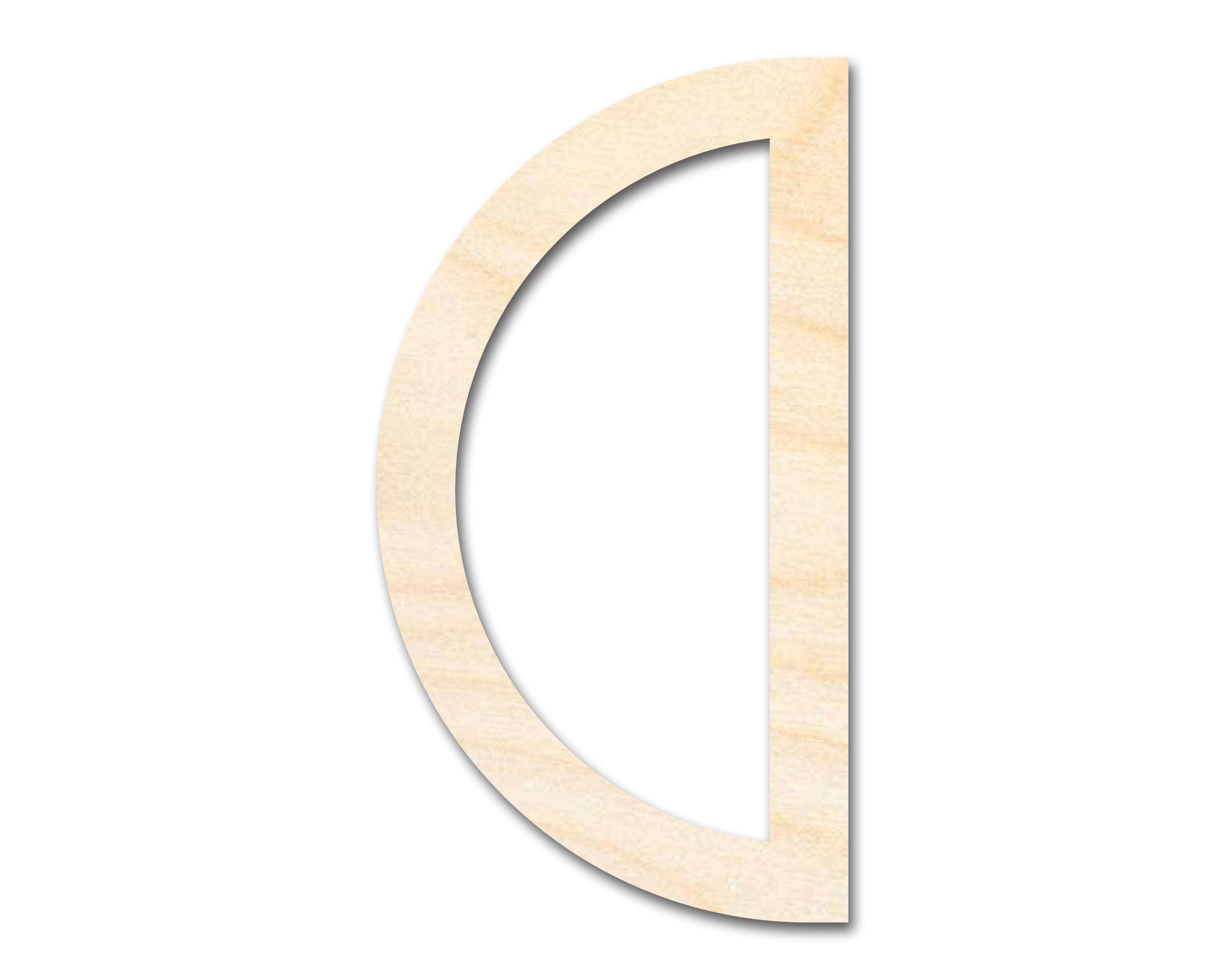 Unfinished Wood Half Circle Outline Shape | DIY Craft Cutout | up to 46 ...