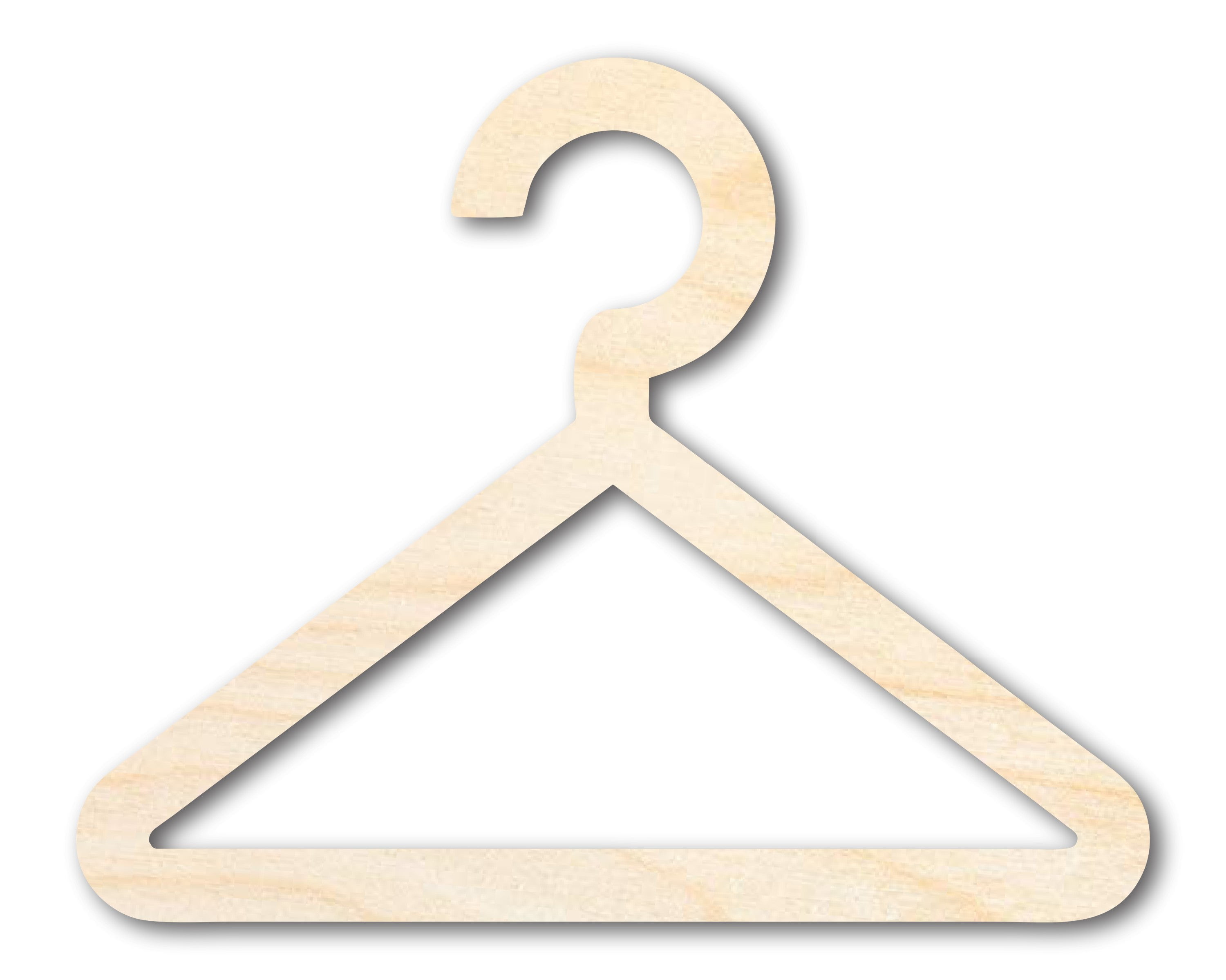 Unfinished Wood Hanger Shape | DIY Craft Cutout | up to 46" DIY 8" / 1/ ...