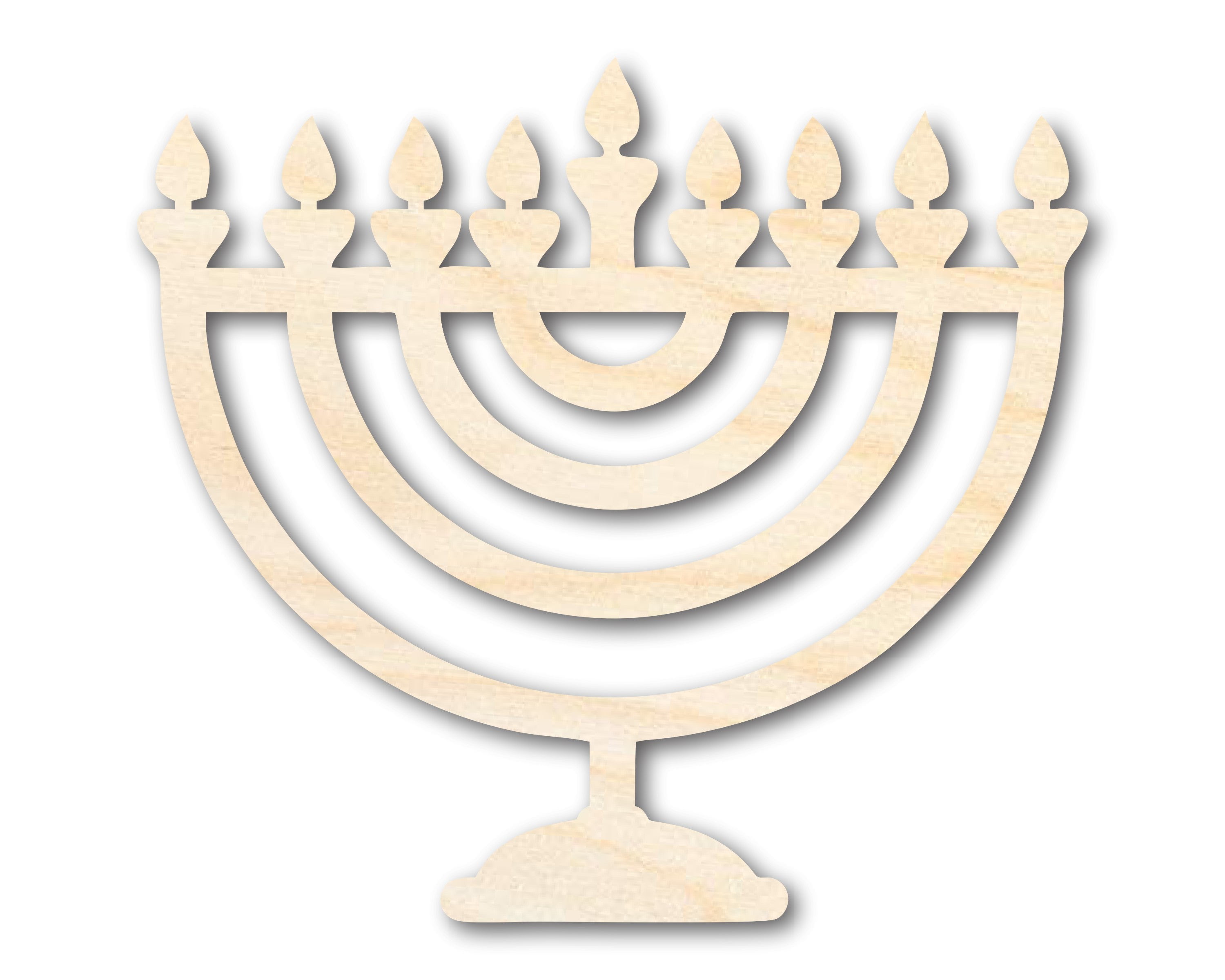 Unfinished Wood Hanukkiah Shape | DIY Craft Cutout | up to 46" DIY 46 ...
