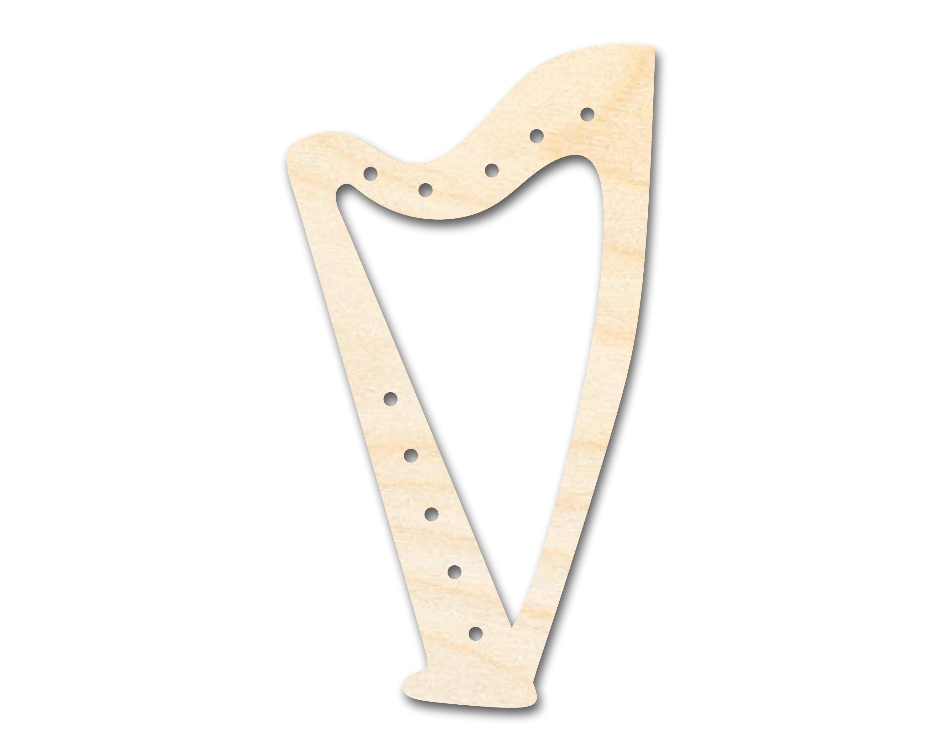 Unfinished Wood Harp with Holes Shape - Craft - up to 36" 3" / 1/8" - Walmart.com
