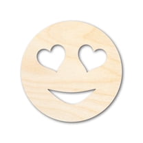 Unfinished Wood Smiley Face Shape | DIY Craft Cutout 12" / 1/4 ...