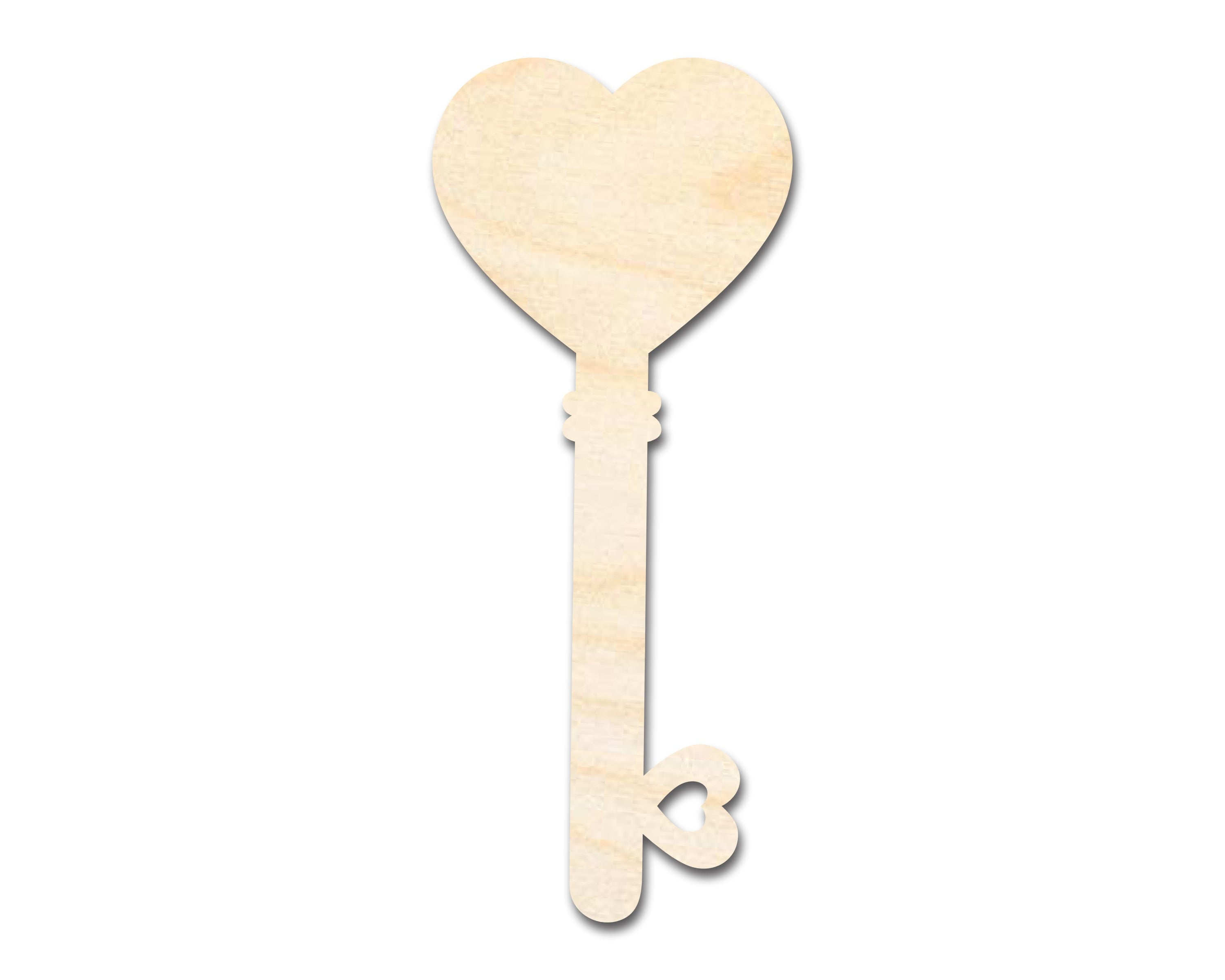 Unfinished Wood Heart Key Shape | DIY Craft Cutout | up to 46" DIY 36 ...