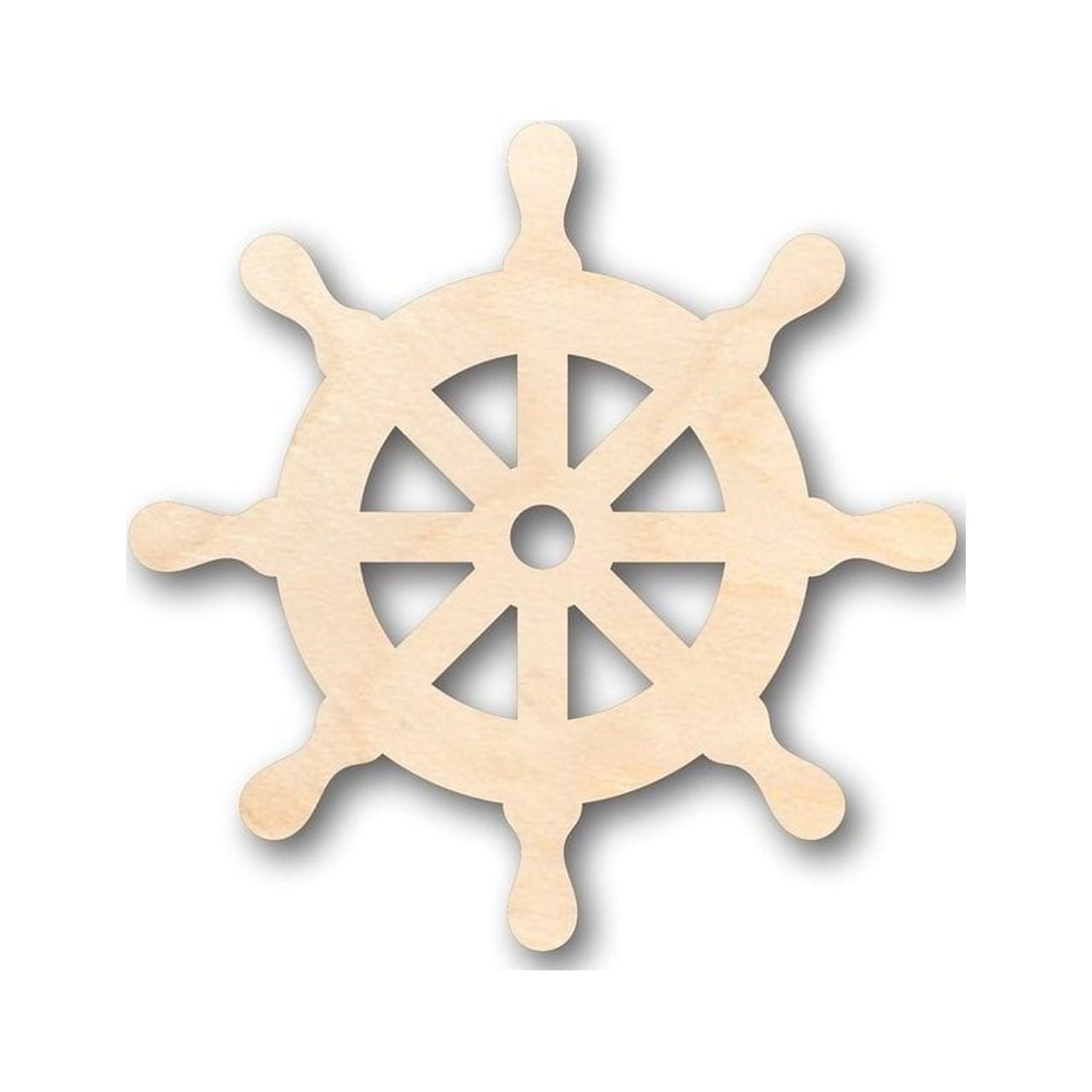 Unfinished Wood Helm Steering Wheel Shape - Naval - Ocean - Craft - up ...