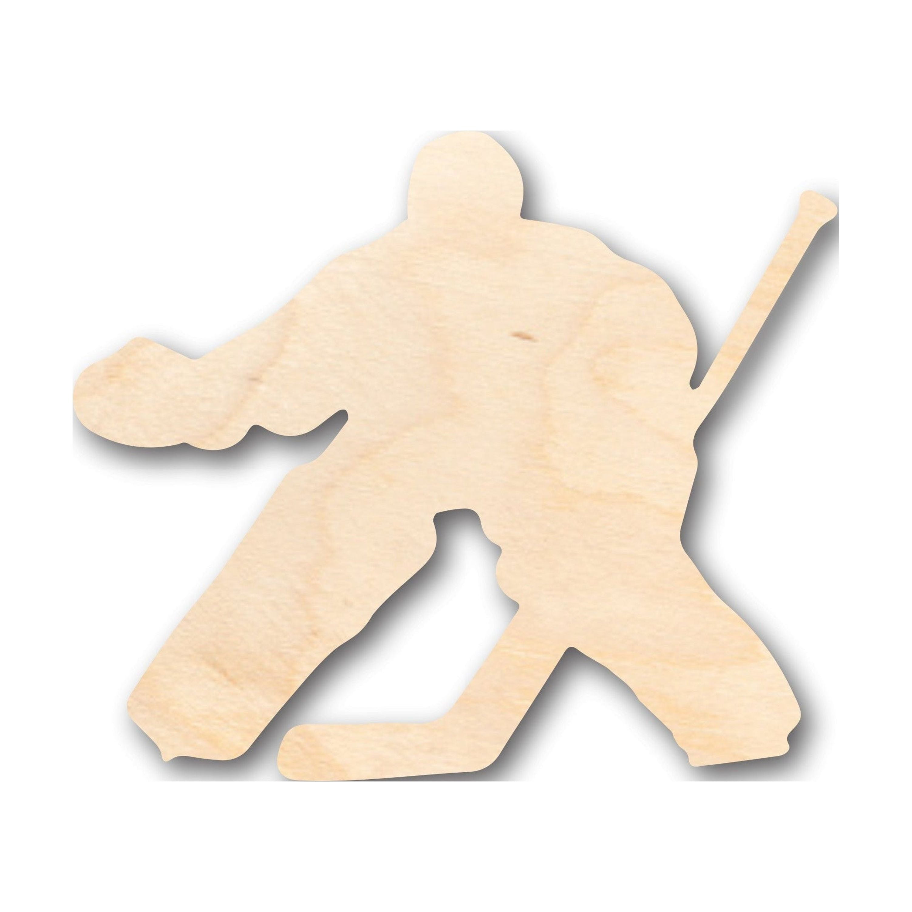 Unfinished Wood Hockey Goalie Shape - Craft - up to 46" DIY 6" / 1/8 ...