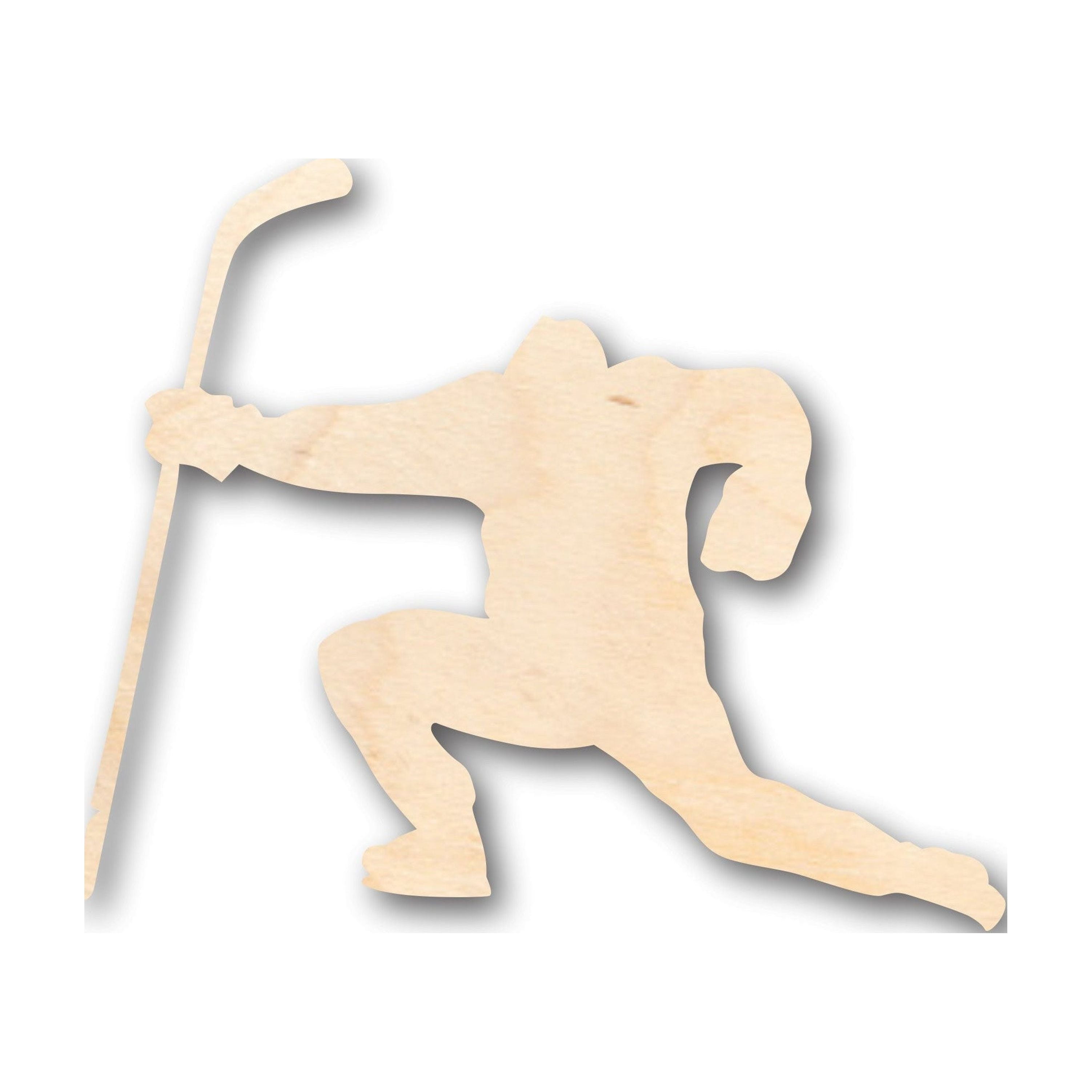 Unfinished Wood Hockey Player Shape - Craft - up to 46" DIY 5" / 1/2 ...