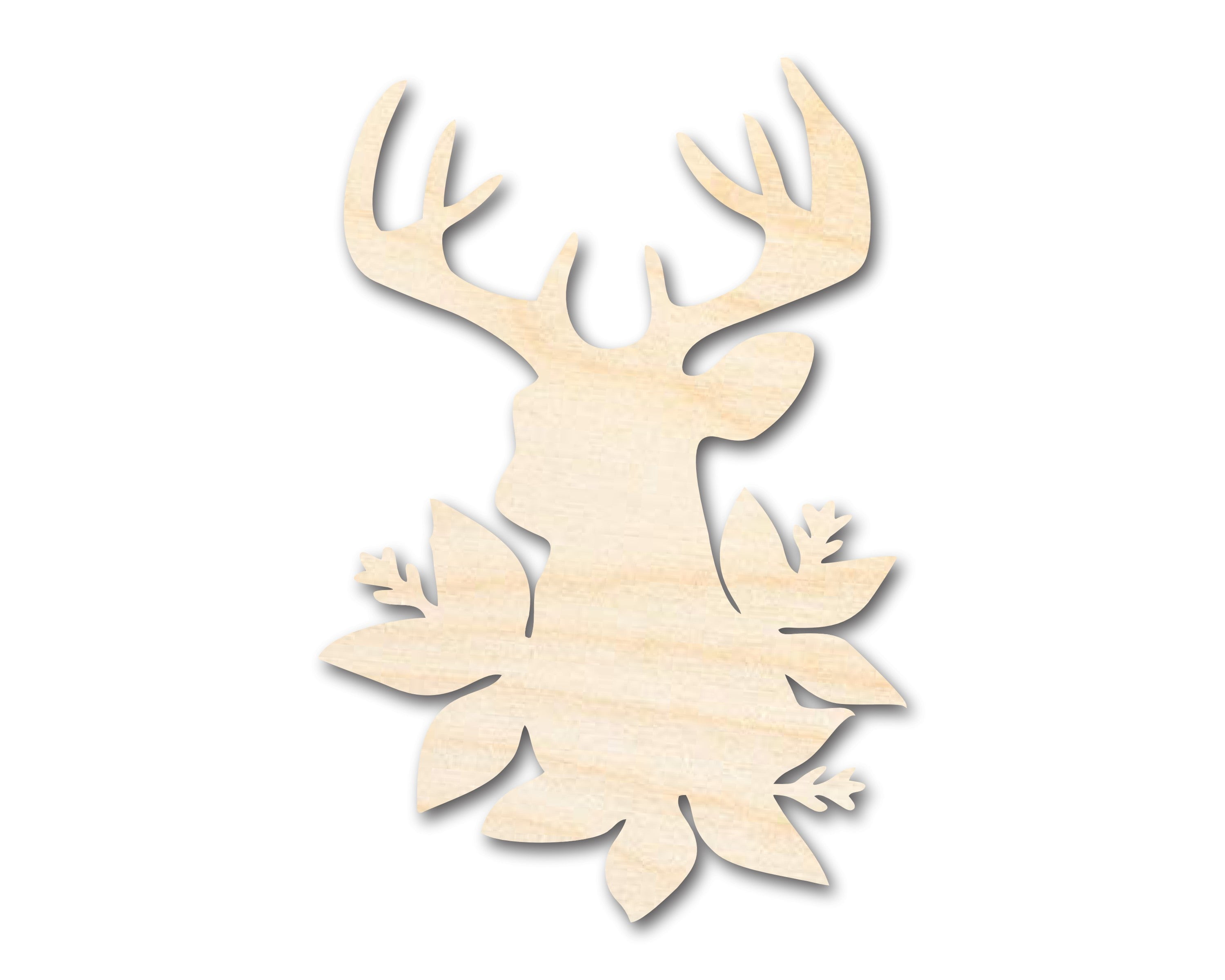 Unfinished Wood Holly Reindeer Head Shape - Craft - up to 46" DIY 18 ...