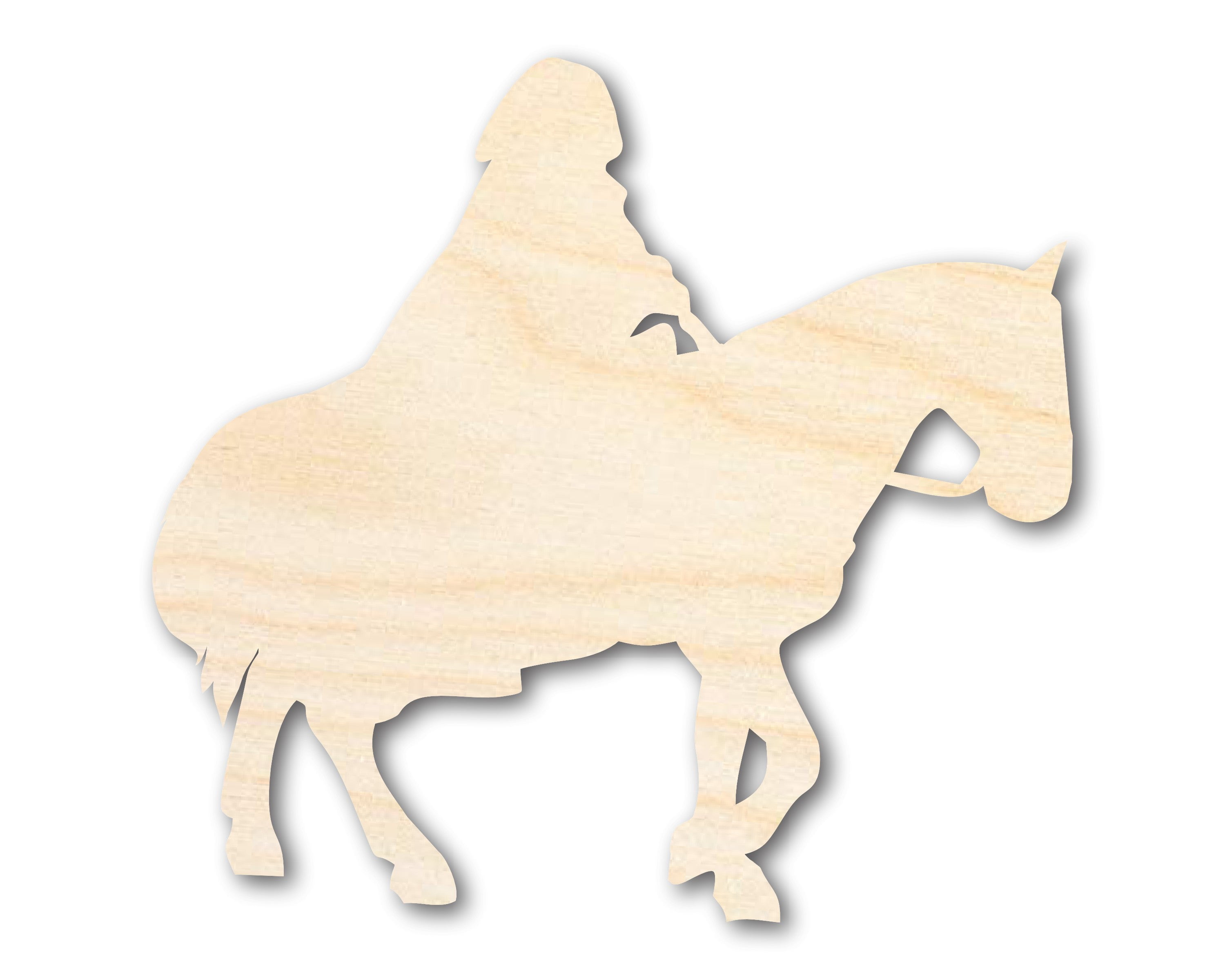 Unfinished Wood Hooded Horse and Rider Shape - Craft - up to 46" 30 ...