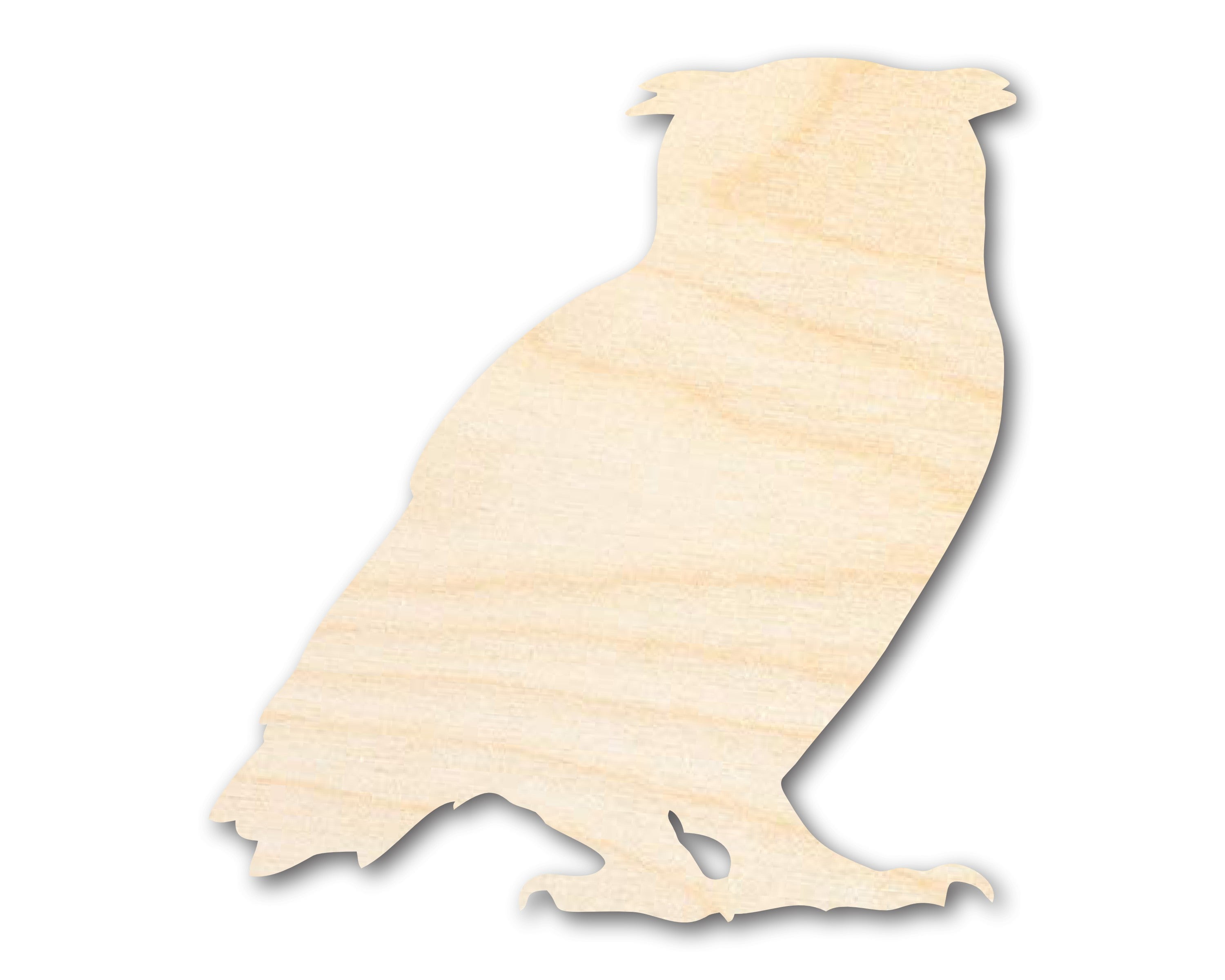 Unfinished Wood Horned Owl Shape - Craft - up to 36" DIY 46" / 3/4 ...