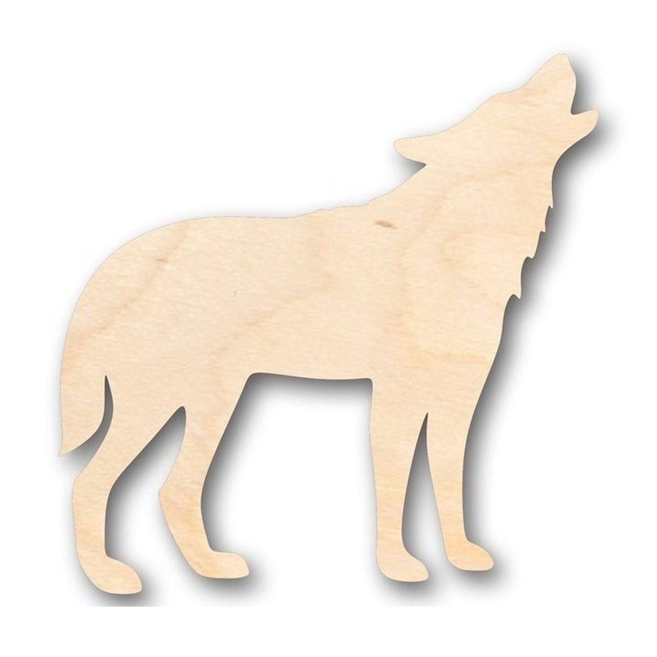 Unfinished Wood Howling Wolf Shape - Animal - Wildlife - Craft - up to ...