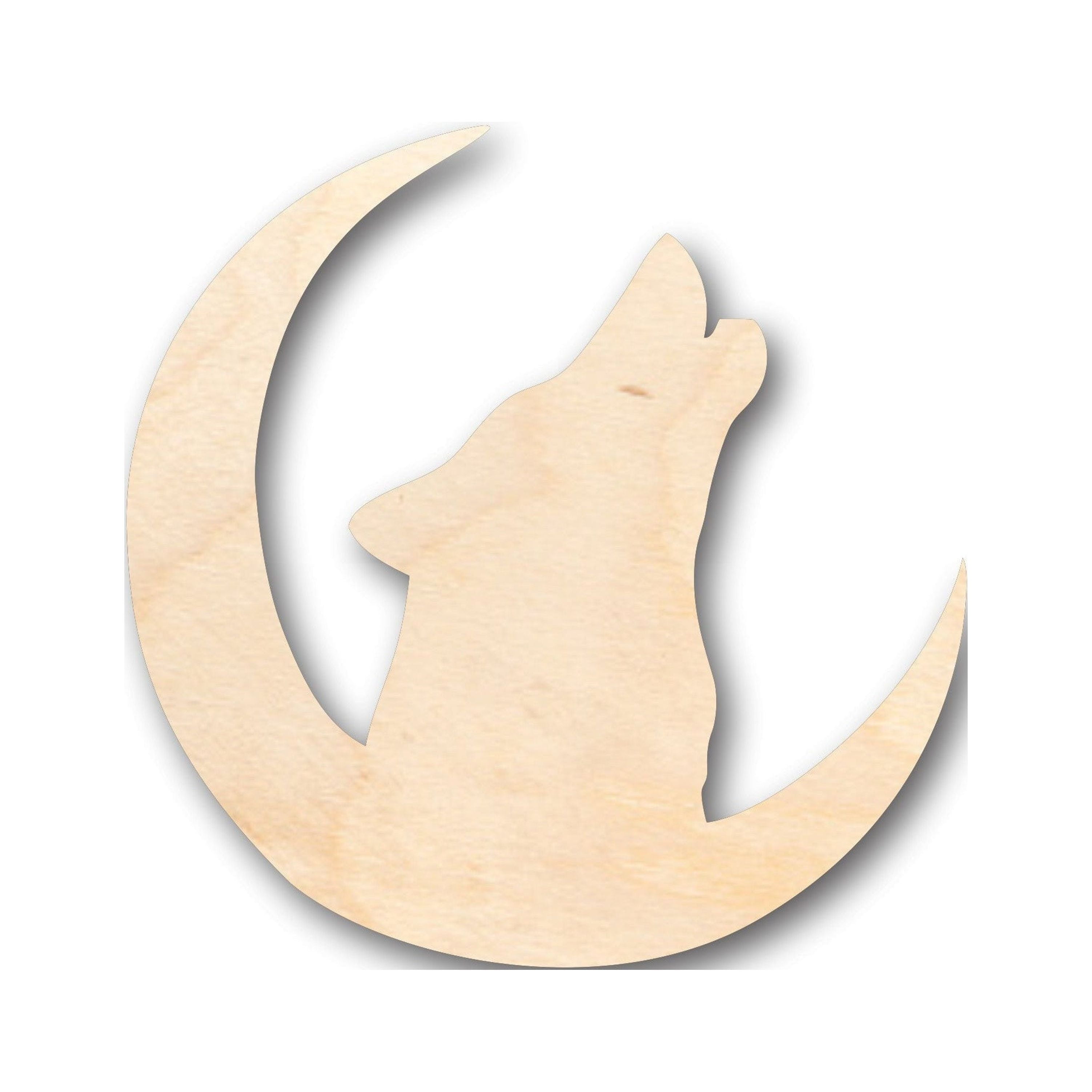 Unfinished Wood Howling Wolf Woodland Wildlife Shape - Craft - up to 46 ...