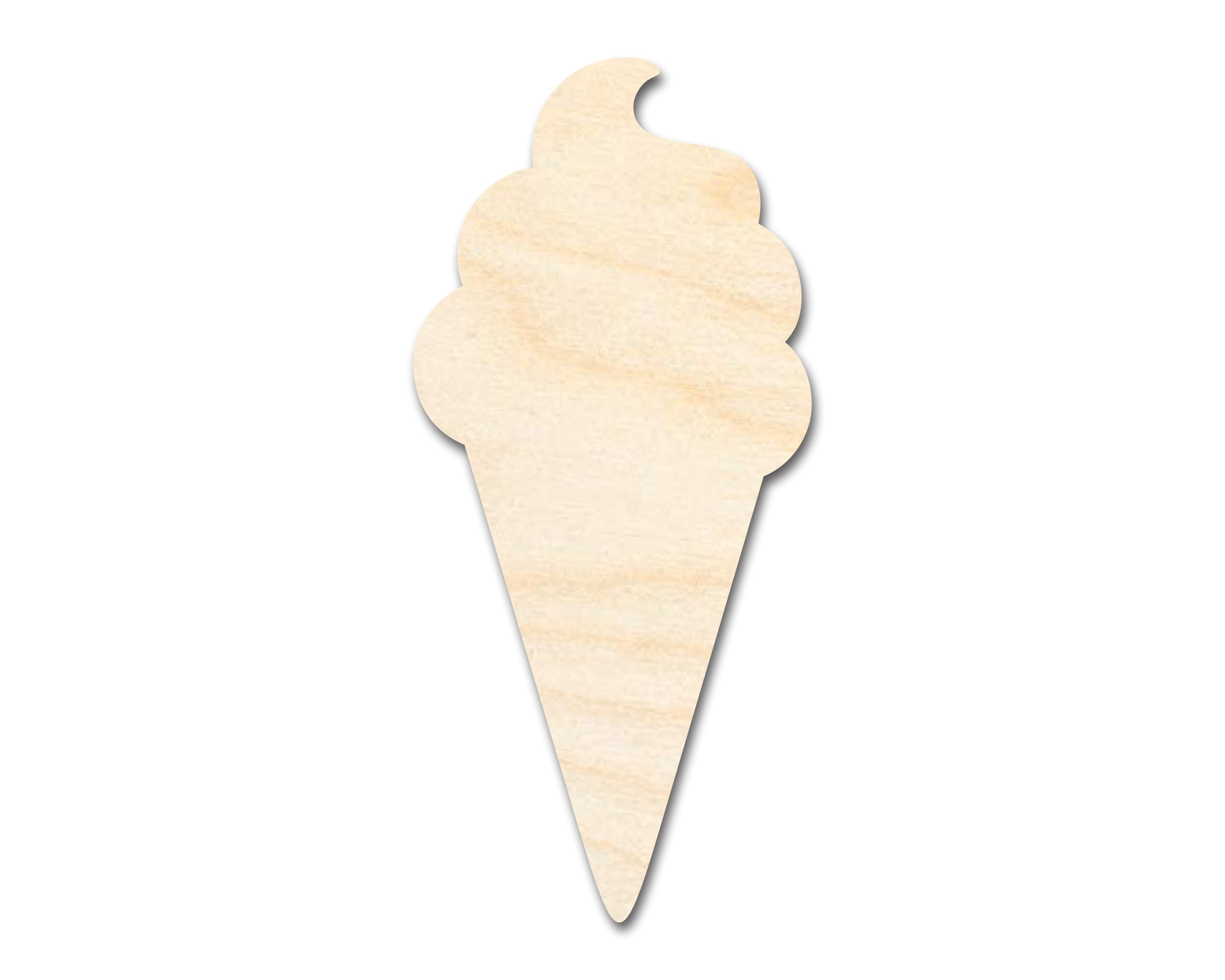 Unfinished Wood Ice Cream Shape | Soft Serve | Food | Summer | Craft ...
