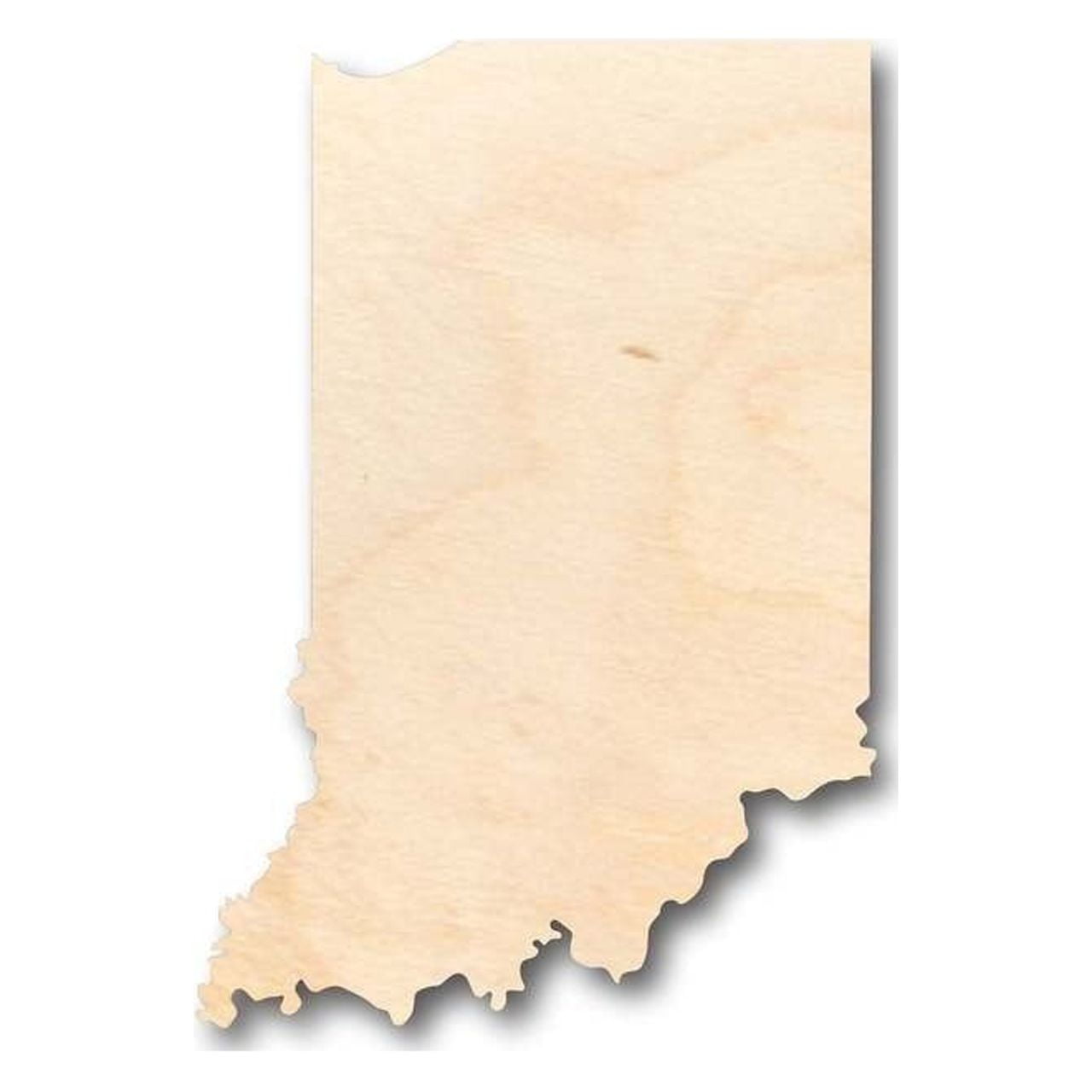 Unfinished Wood Indiana Shape - State - Craft - up to 46" DIY 7" / 1/4 ...