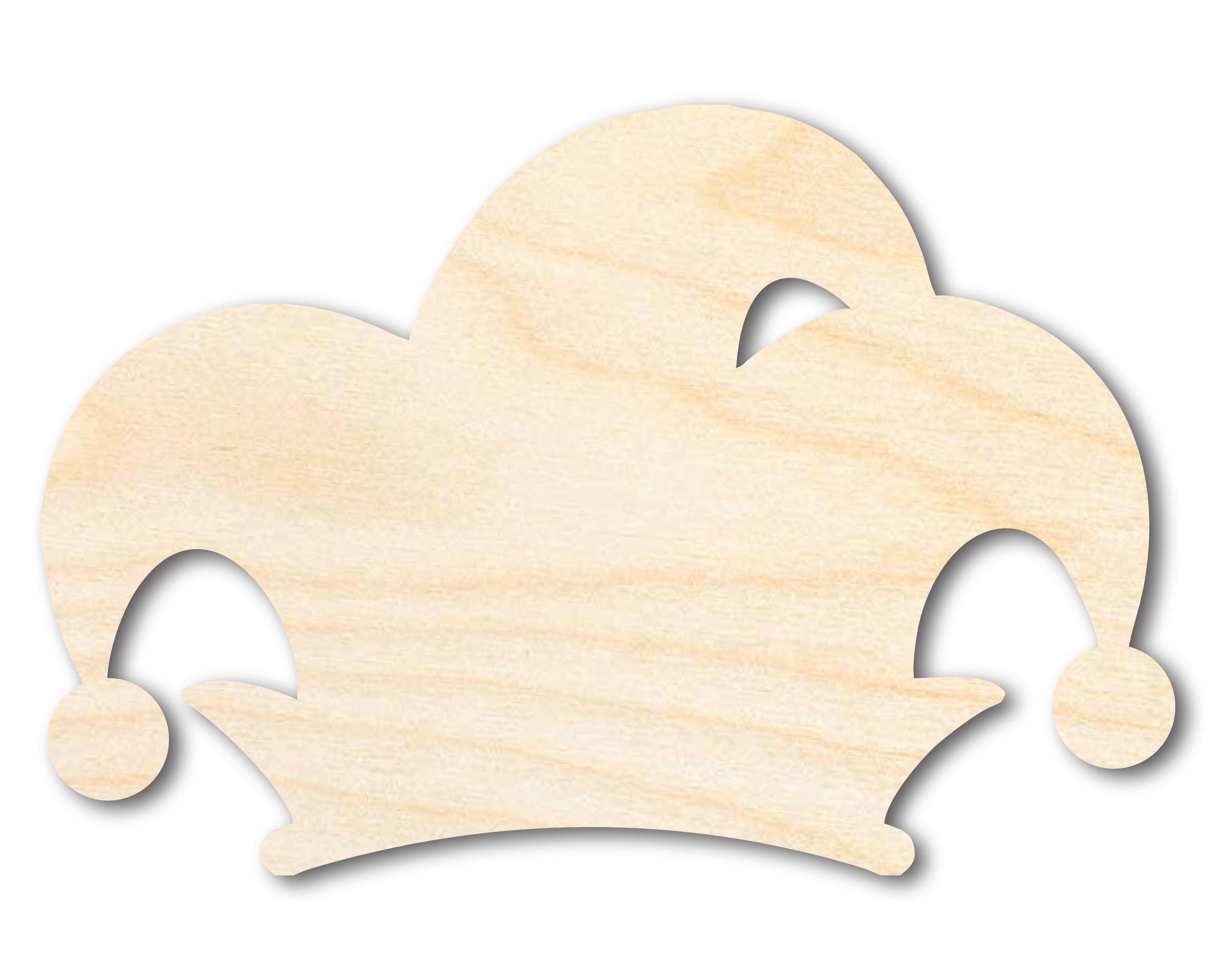 Unfinished Wood Jester Hat Silhouette | Mardi Gras | DIY Craft Cutout ...