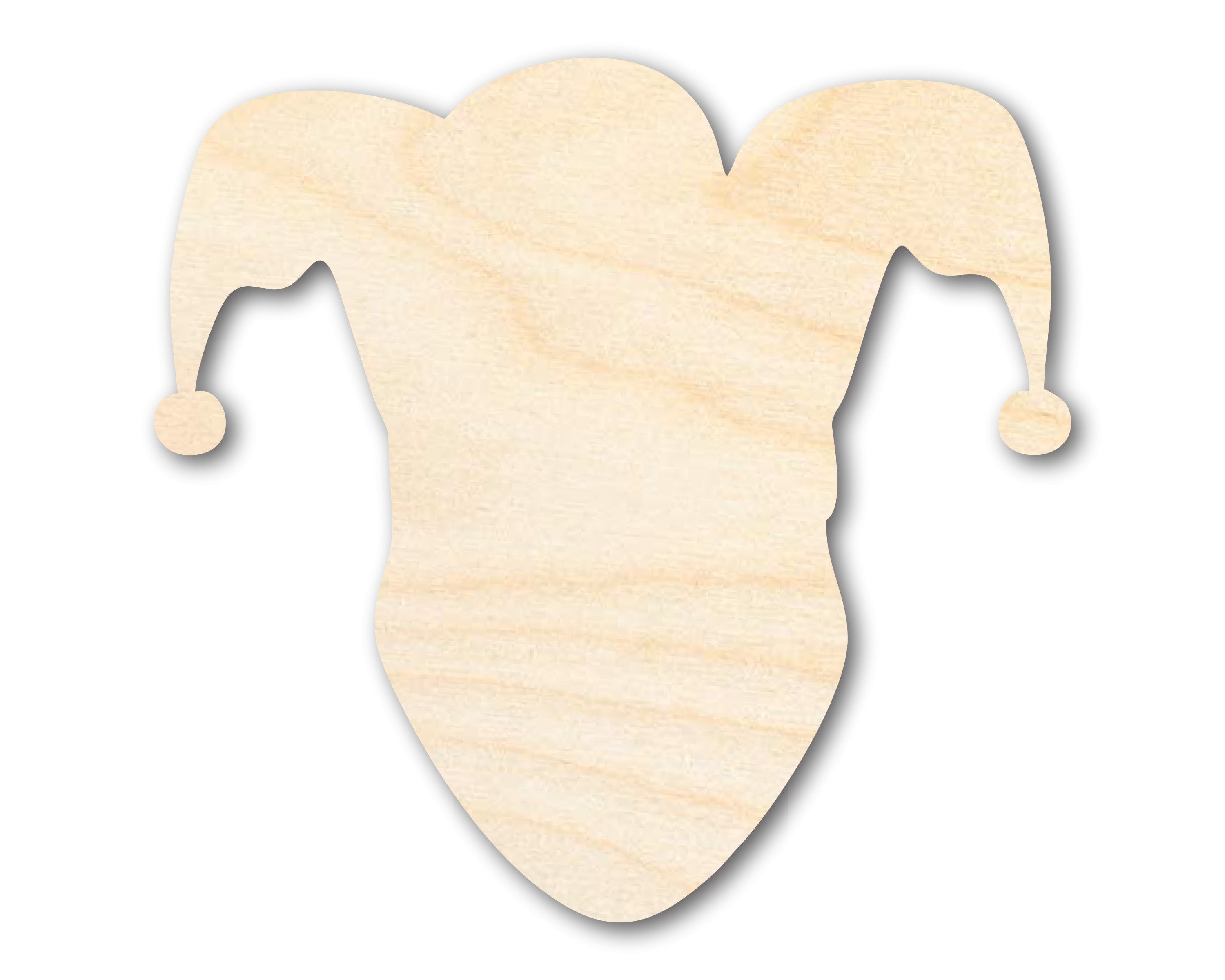 Unfinished Wood Jester Head Shape | Mardi Gras | DIY Craft Cutout | up ...
