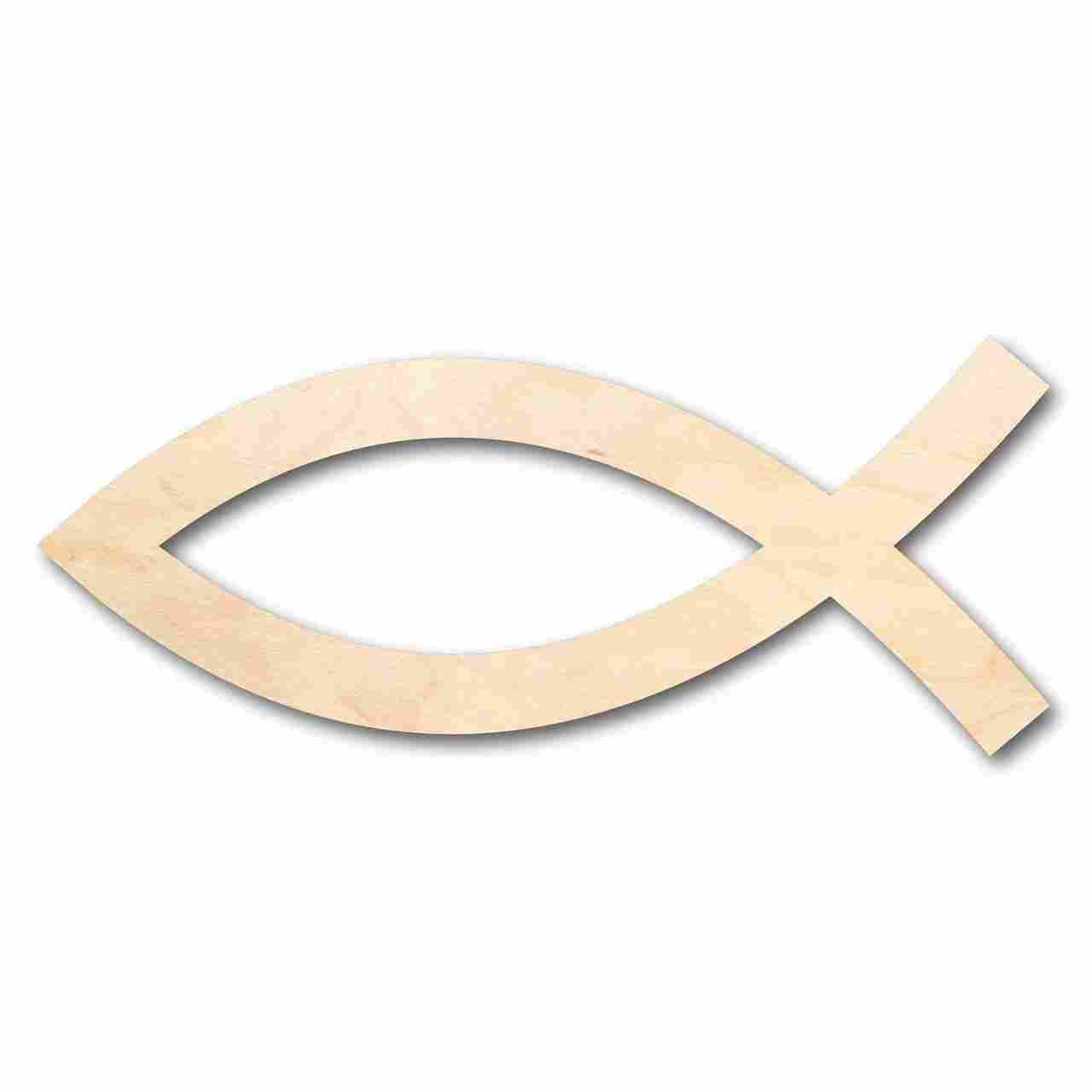Unfinished Wood Jesus Fish Shape - Easter - Christian - Craft - up to ...