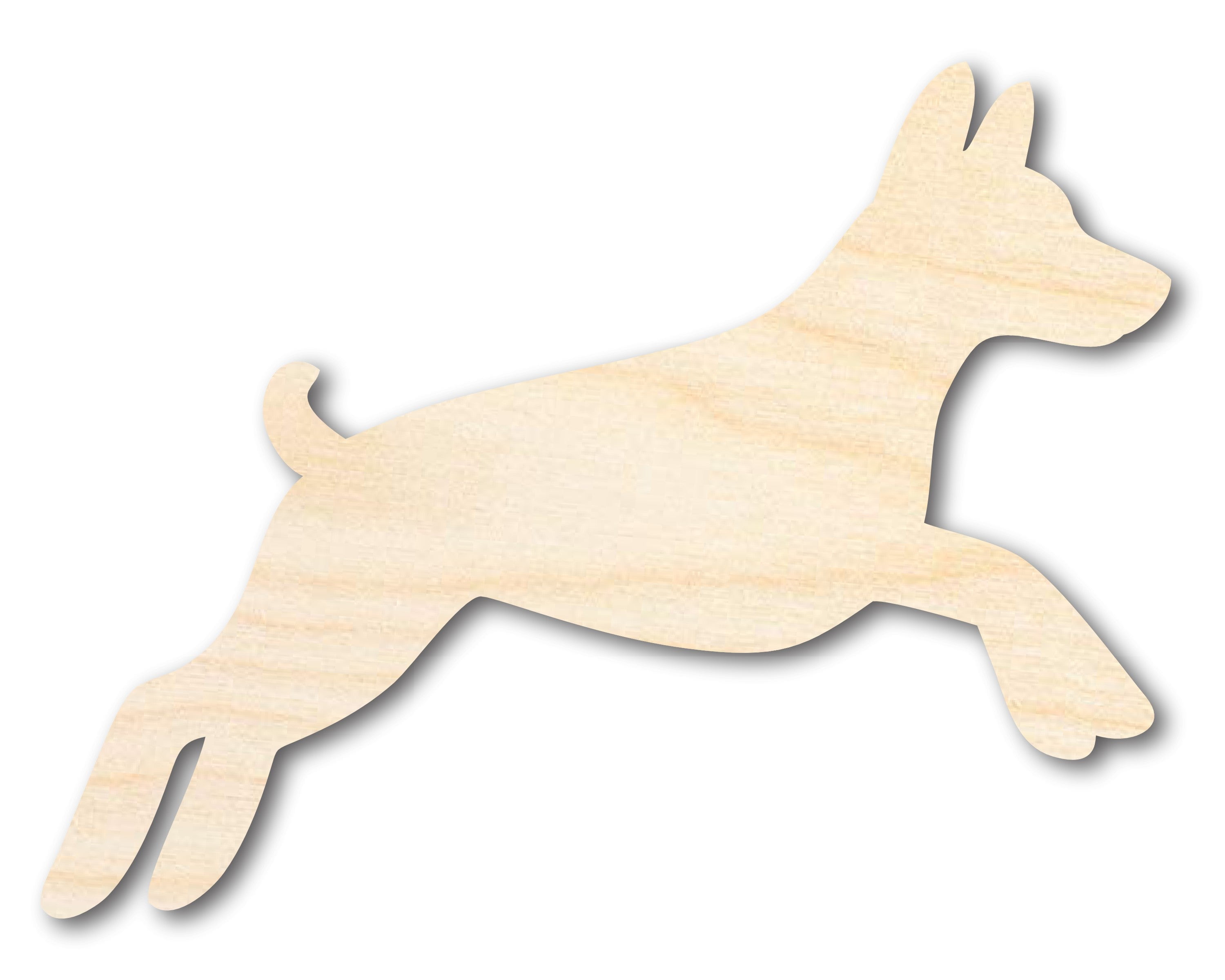 Unfinished Wood Jumping Agility Dog Silhouette | DIY Dog Craft Cutout ...