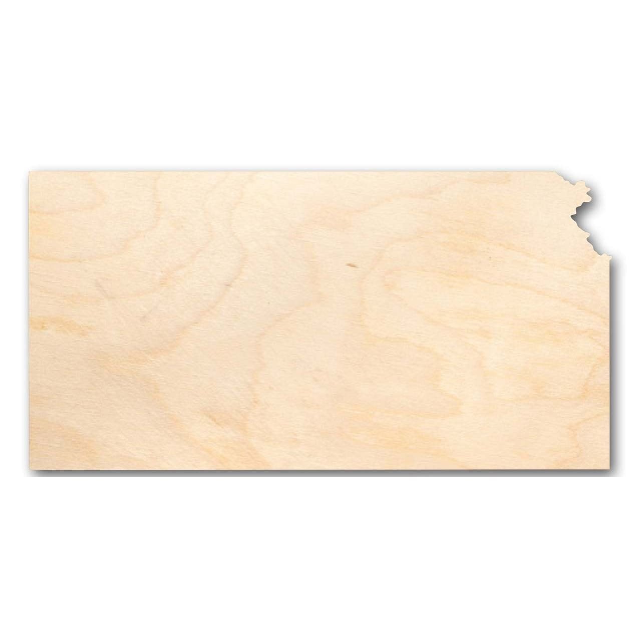 Unfinished Wood Kansas Shape - State - Craft - up to 46" DIY 18" / 1/8 ...