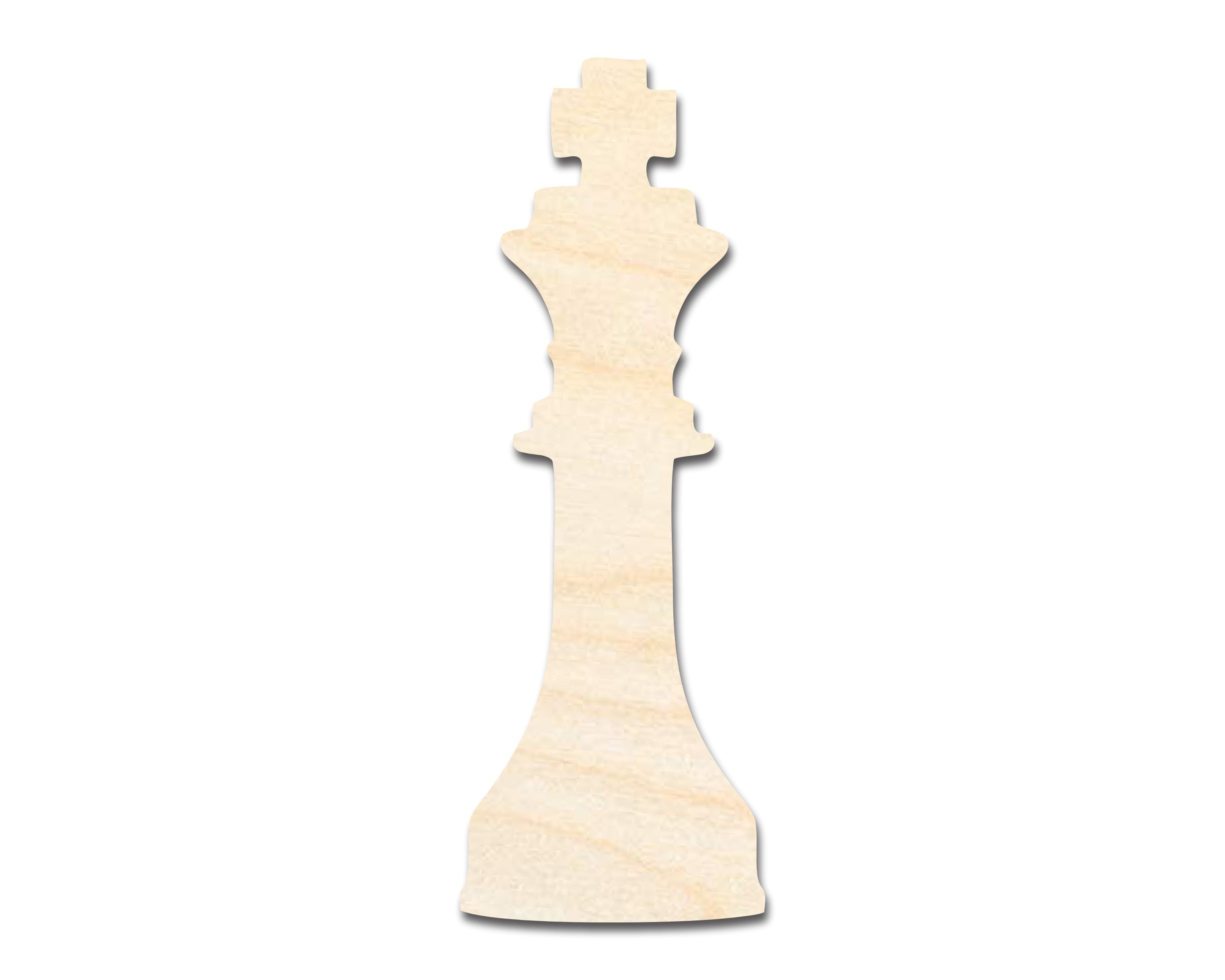 Unfinished Wood King Chess Piece Shape | DIY Craft Cutout | up to 46 ...