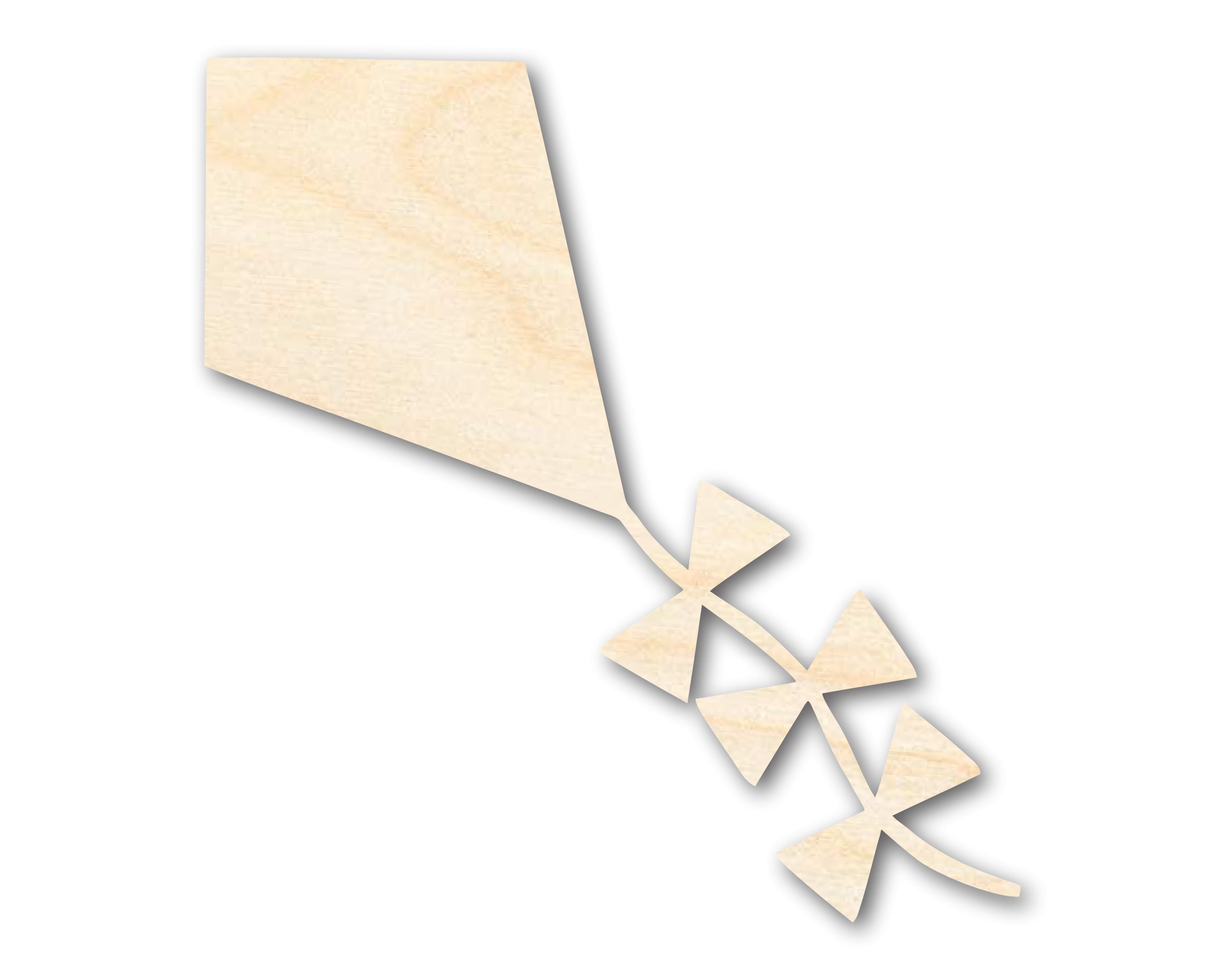 Unfinished Wood Kite Shape | DIY Craft Cutout | up to 46" DIY 14" / 1/4 ...