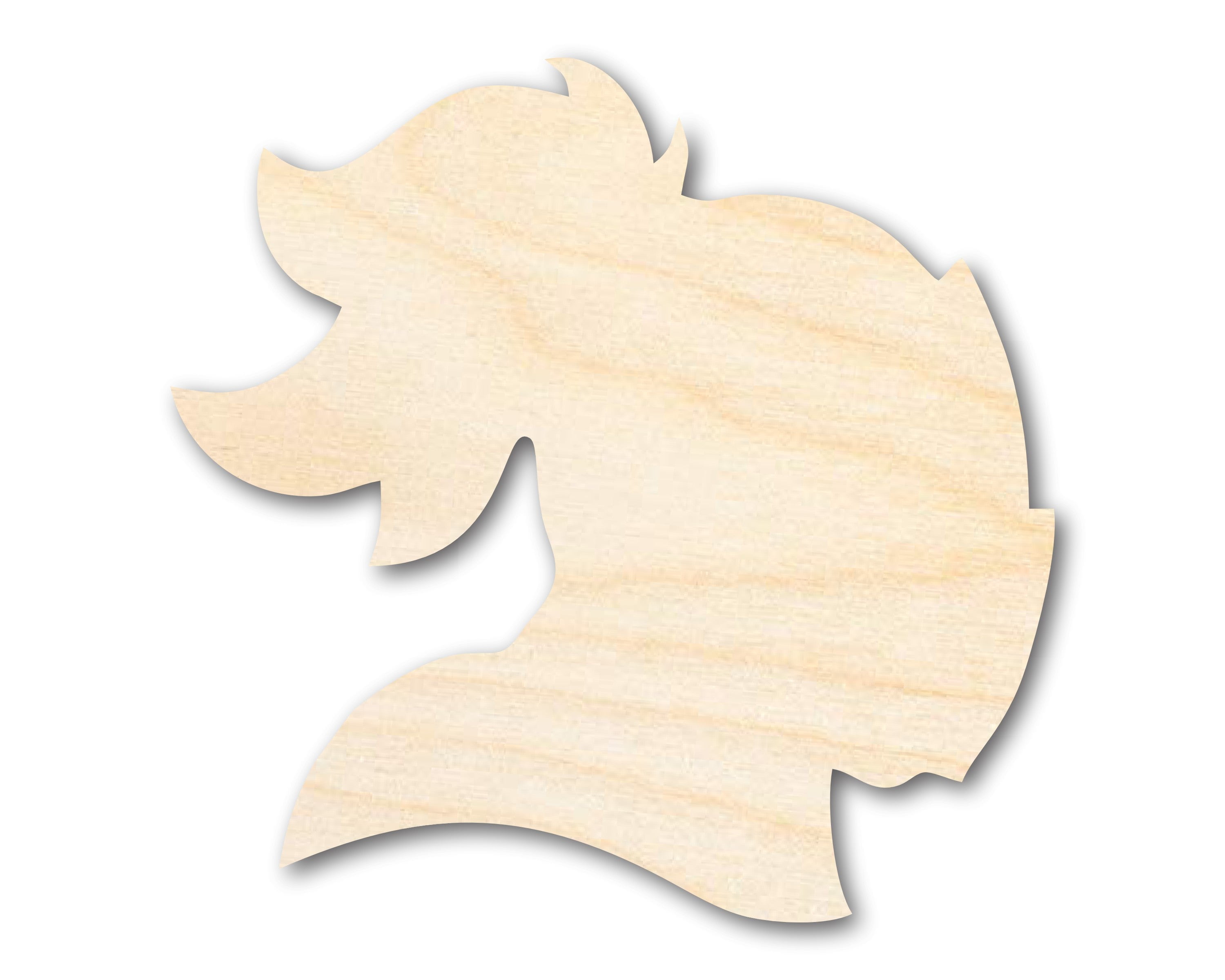 Unfinished Wood Knight Mascot Shape | DIY Craft Cutout 6" / 1/8 ...