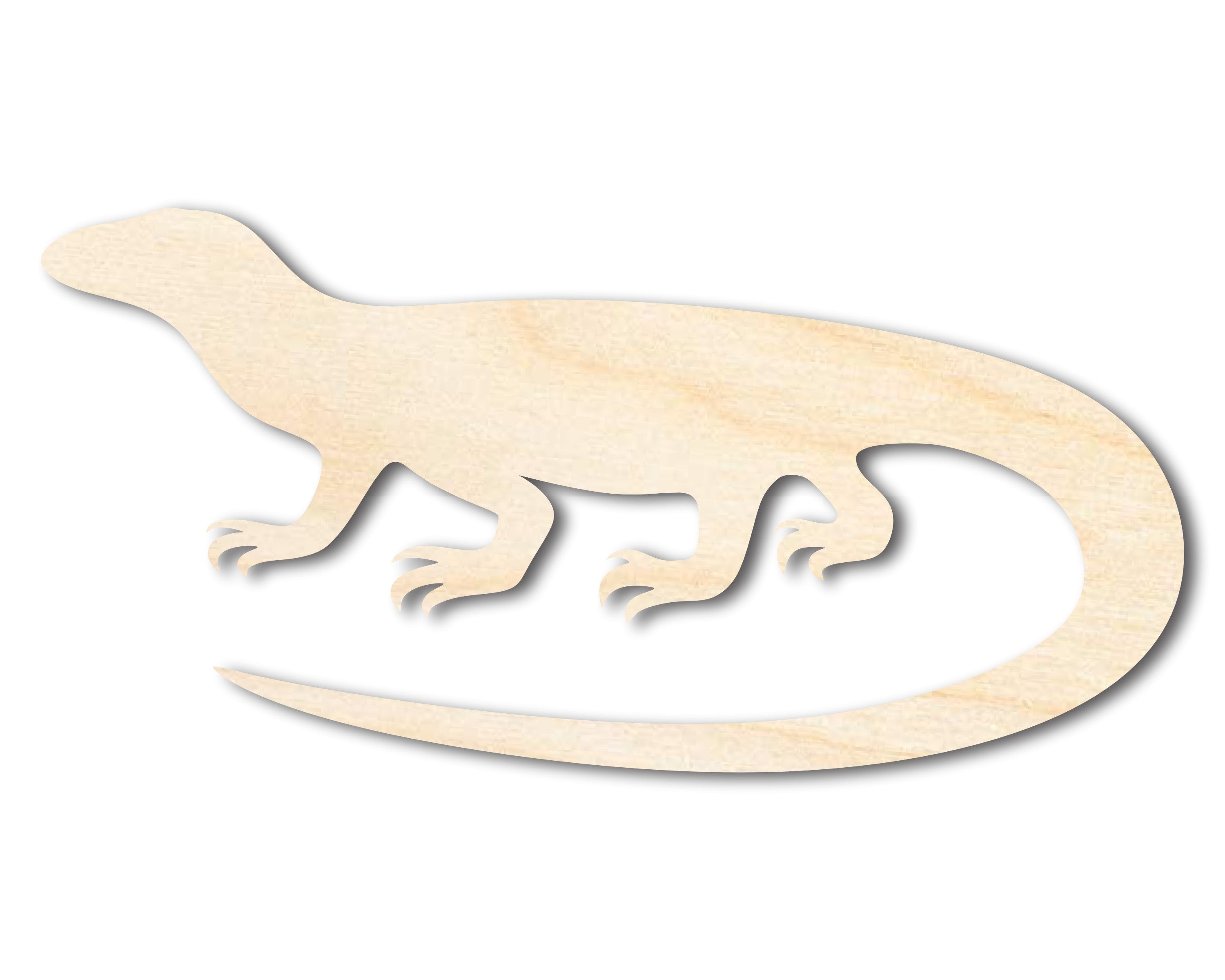 Unfinished Wood Komodo Dragon Shape - Craft - up to 46" DIY 42" / 1/2 ...