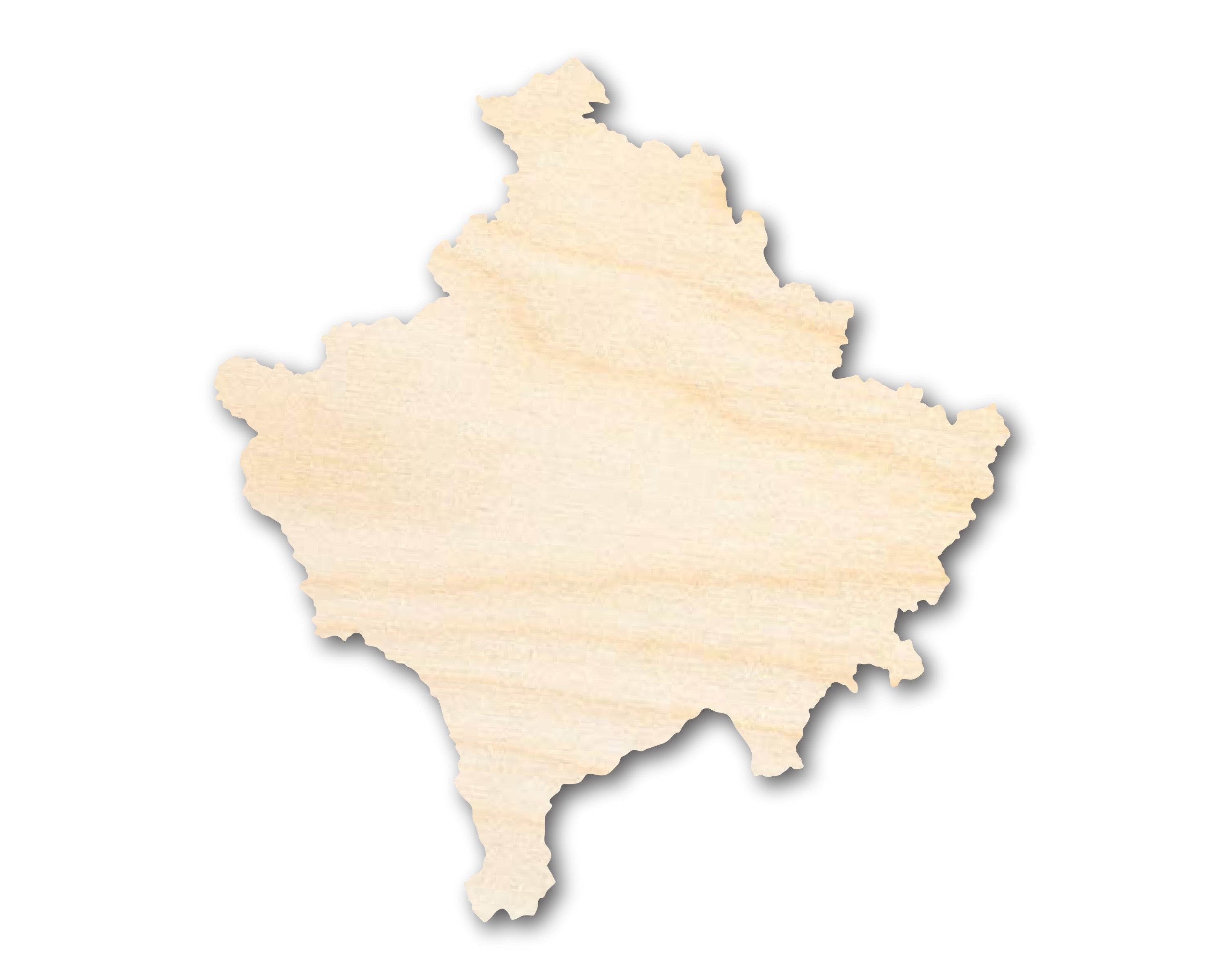 Unfinished Wood Kosovo Country Shape - Southeast Europe Craft - up to ...