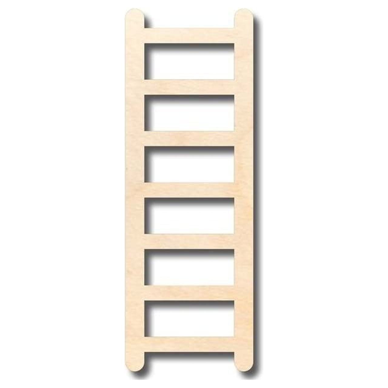 Unfinished Wood Ladder Shape - Fireman - Craft - up to 46" DIY 8" / 1/4 ...