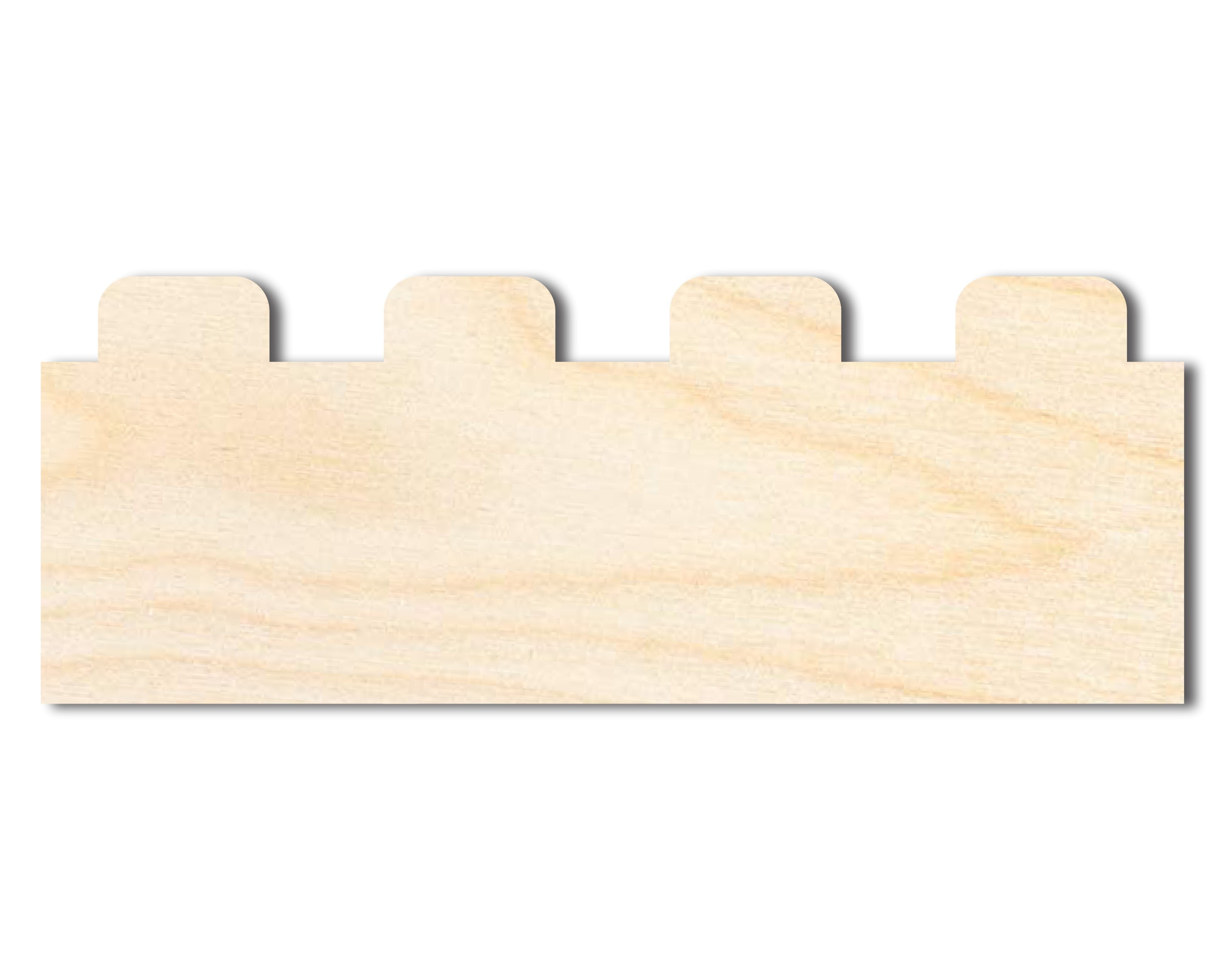 Unfinished Wood Large Building Blocks Shape | DIY Craft Cutout | up to ...