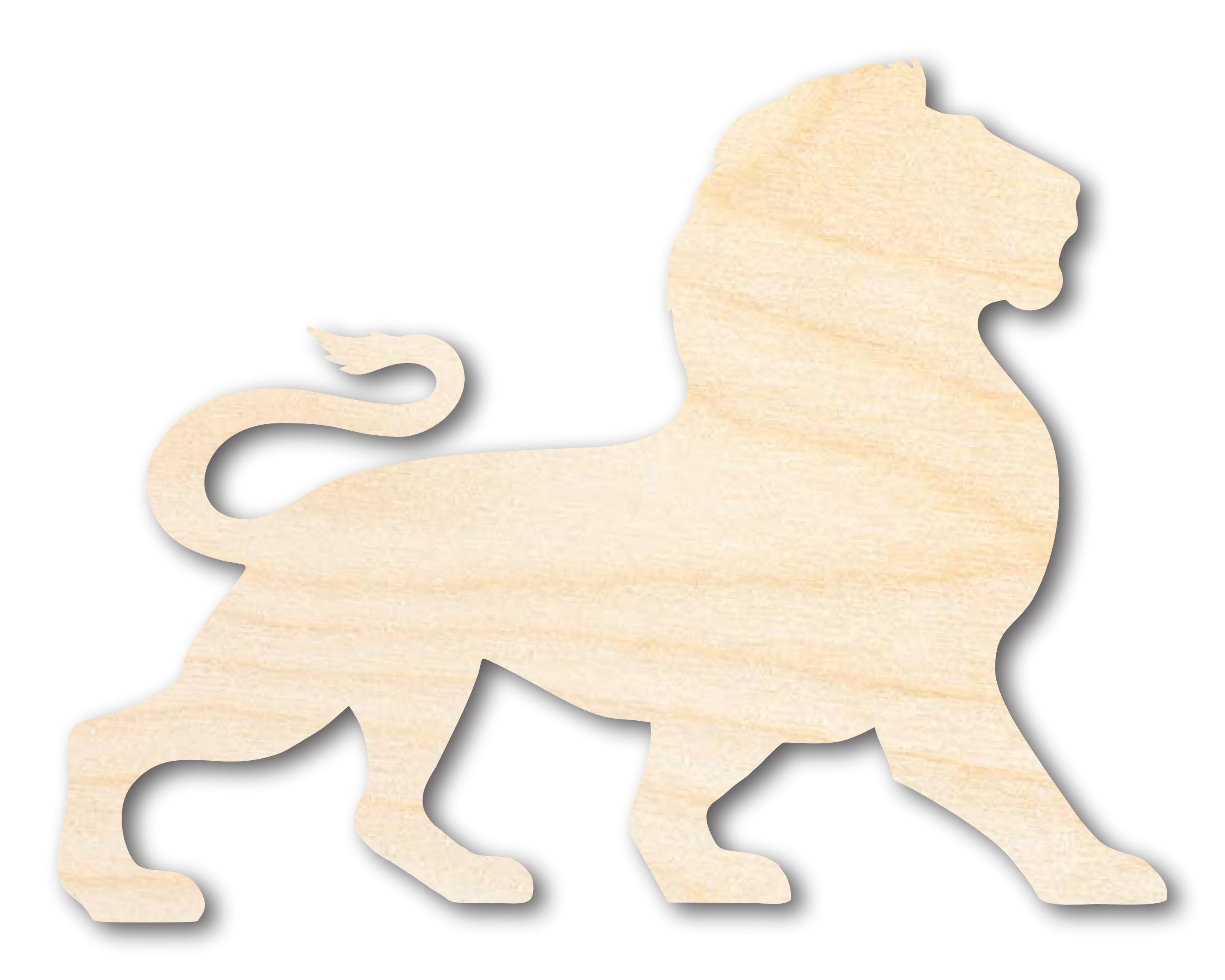 Unfinished Wood Leo Lion Shape - Zodiac Craft - up to 46" 20" / 1/4 ...