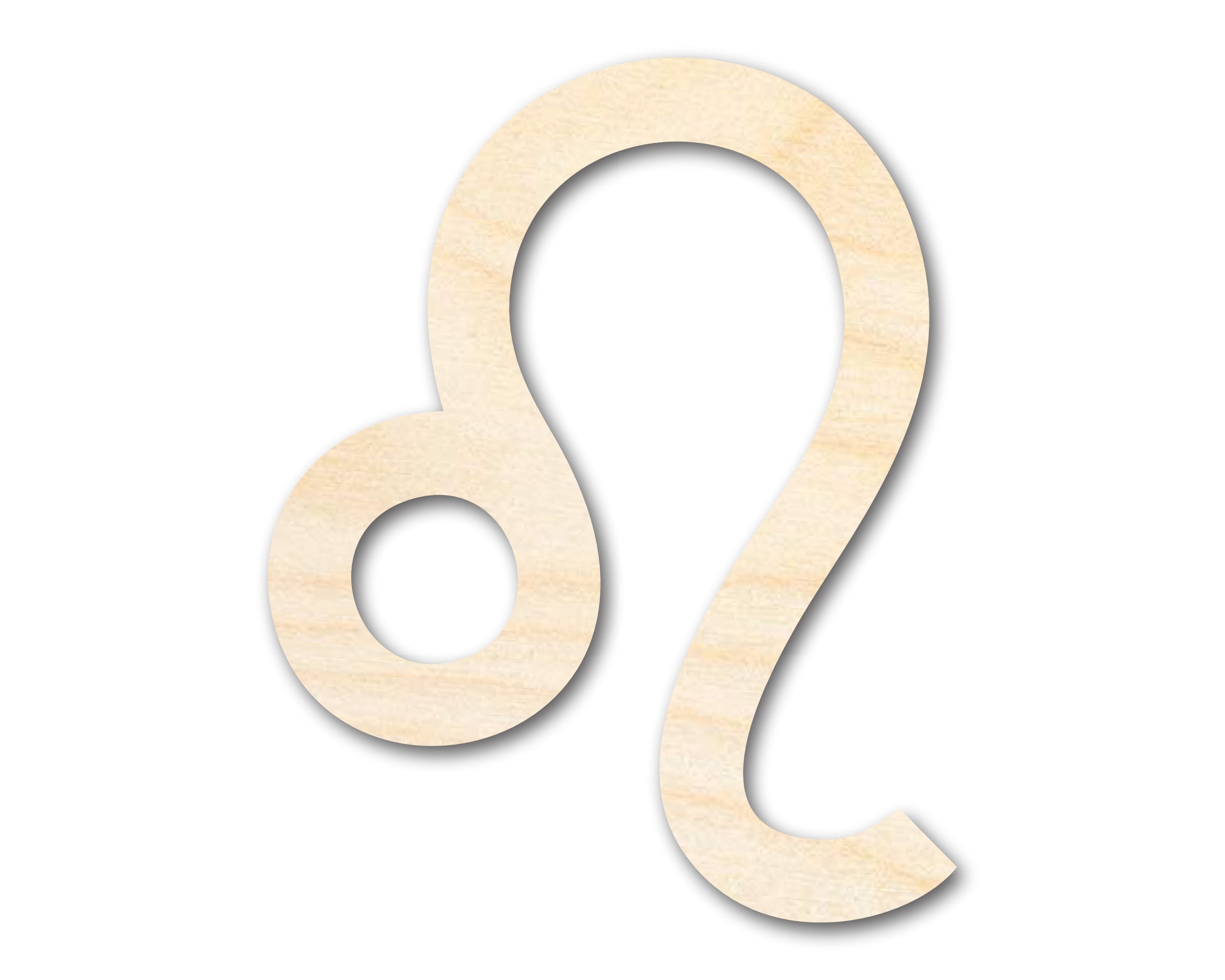Unfinished Wood Leo Sign Shape - Zodiac Craft - up to 46" 14" / 1/4 ...