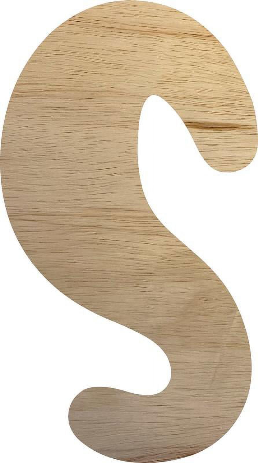Unfinished Wood Letter Craft, Paintable 5'' Tall Letter S, Blank DIY ...