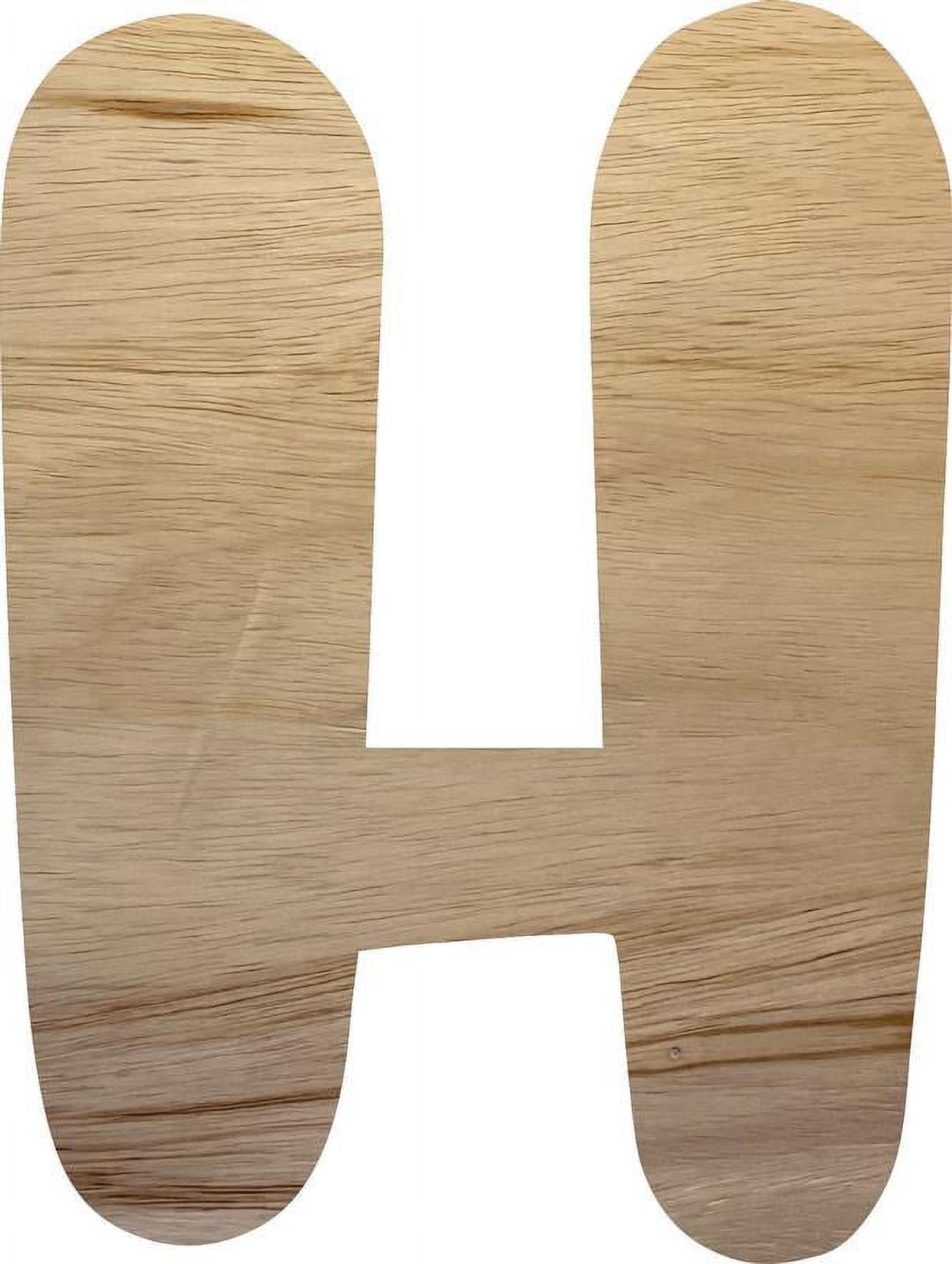 Unfinished Wood Letter H, Paintable 12'' Craft Wall Letters, DIY Bright ...