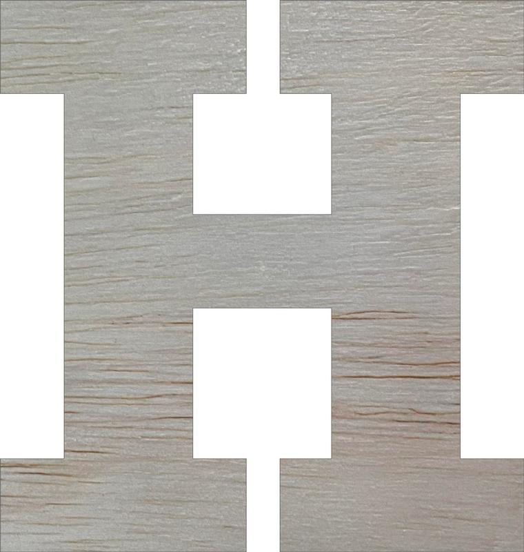 Unfinished Wood Letter H, Wooden 3'' Tall Craft Letter, Small Kids Art ...