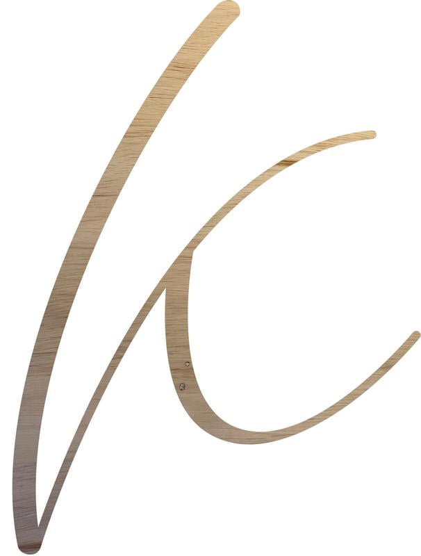 Unfinished Wood Letter K, Craft Alphabet 22'' Tall Wooden Letter Wall ...