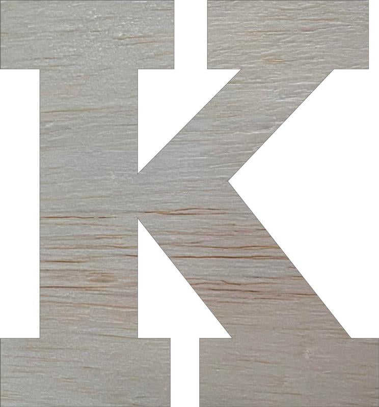 Unfinished Wood Letter K, Wooden 3'' Tall Craft Letter, Small Kids Art ...