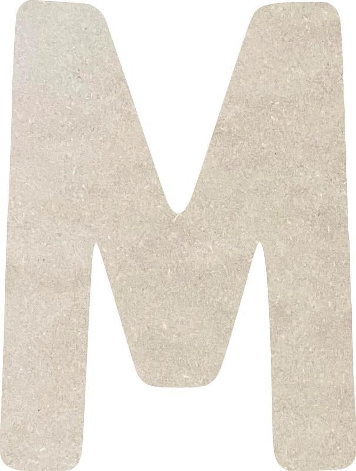 Unfinished Wood Letter M, Craft Alphabet 15'' Tall MDF Wall Décor ...