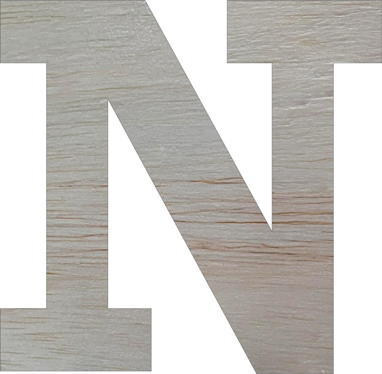 Unfinished Wood Letter N, Wooden 3'' Tall Craft Letter, Small Kids Art ...