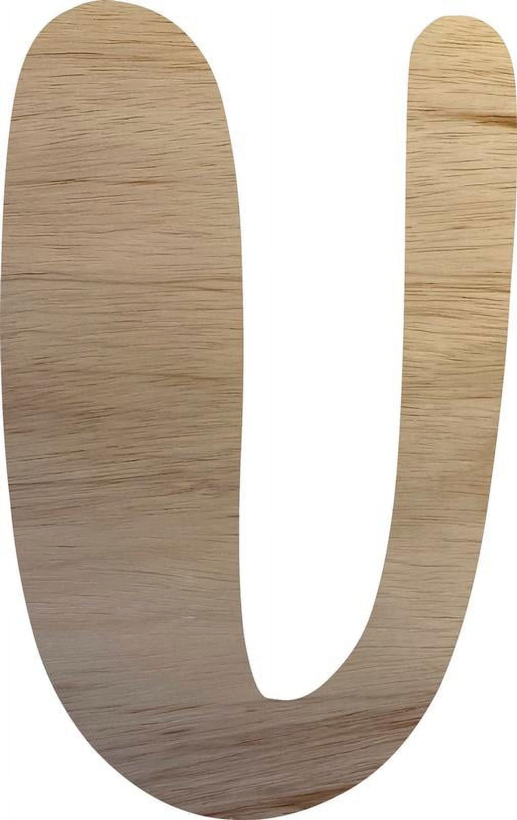 Unfinished Wood Letter U, Paintable 12'' Craft Wall Letters, DIY Bright ...