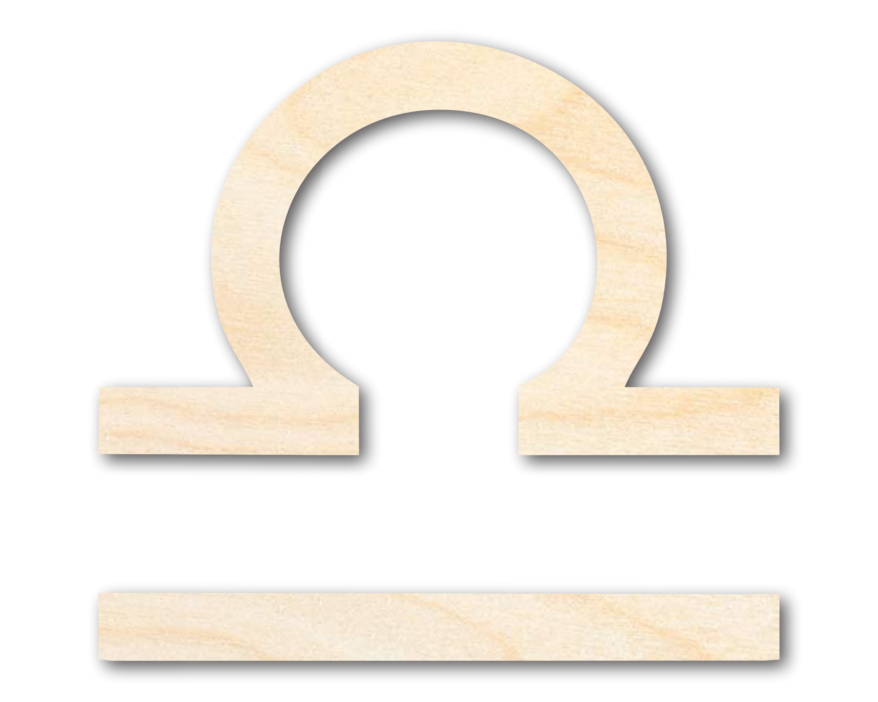Unfinished Wood Libra Sign Shape - Zodiac Craft - up to 46" 5" / 1/2 ...