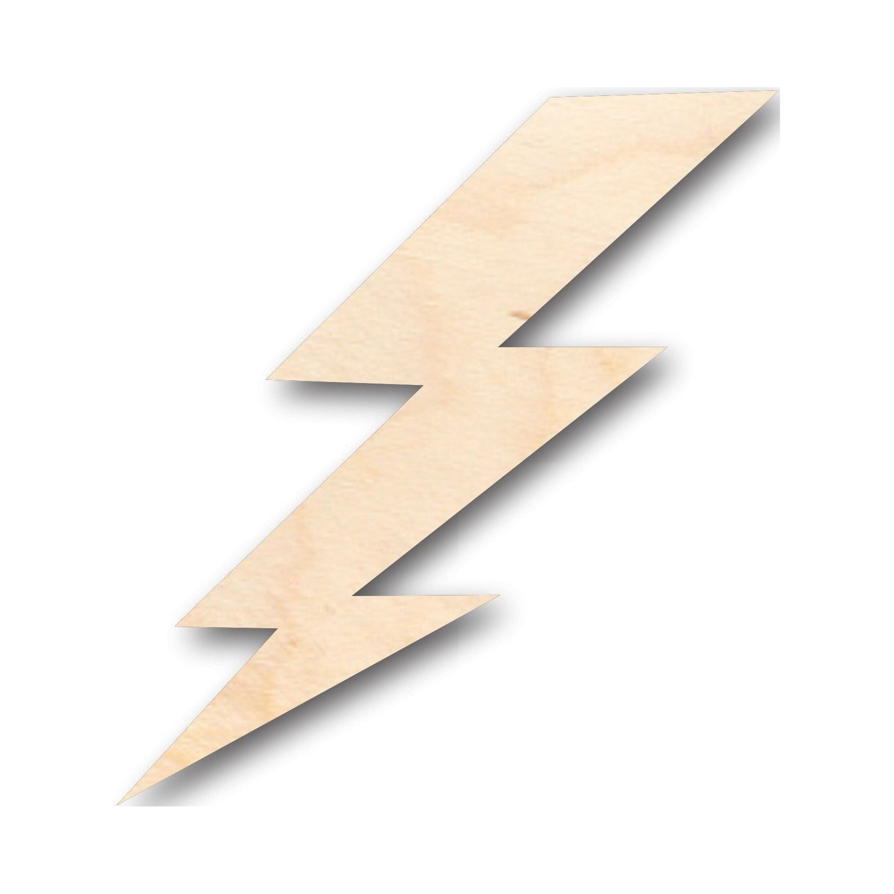 Unfinished Wood Lightening Bolt Shape - Craft - up to 36'' DIY 1'' / 1/ ...