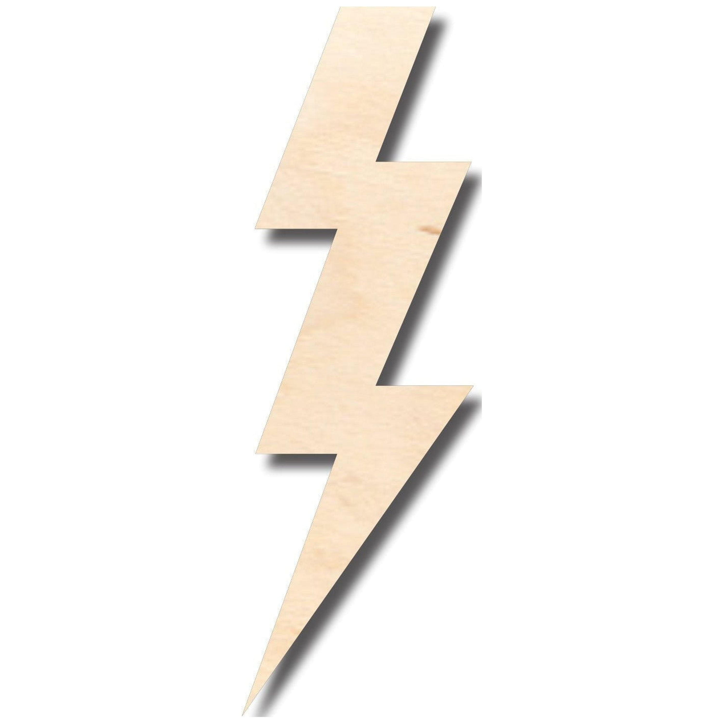 Unfinished Wood Lightening Bolt Shape - Craft - up to 46" DIY 8" / 1/8 ...