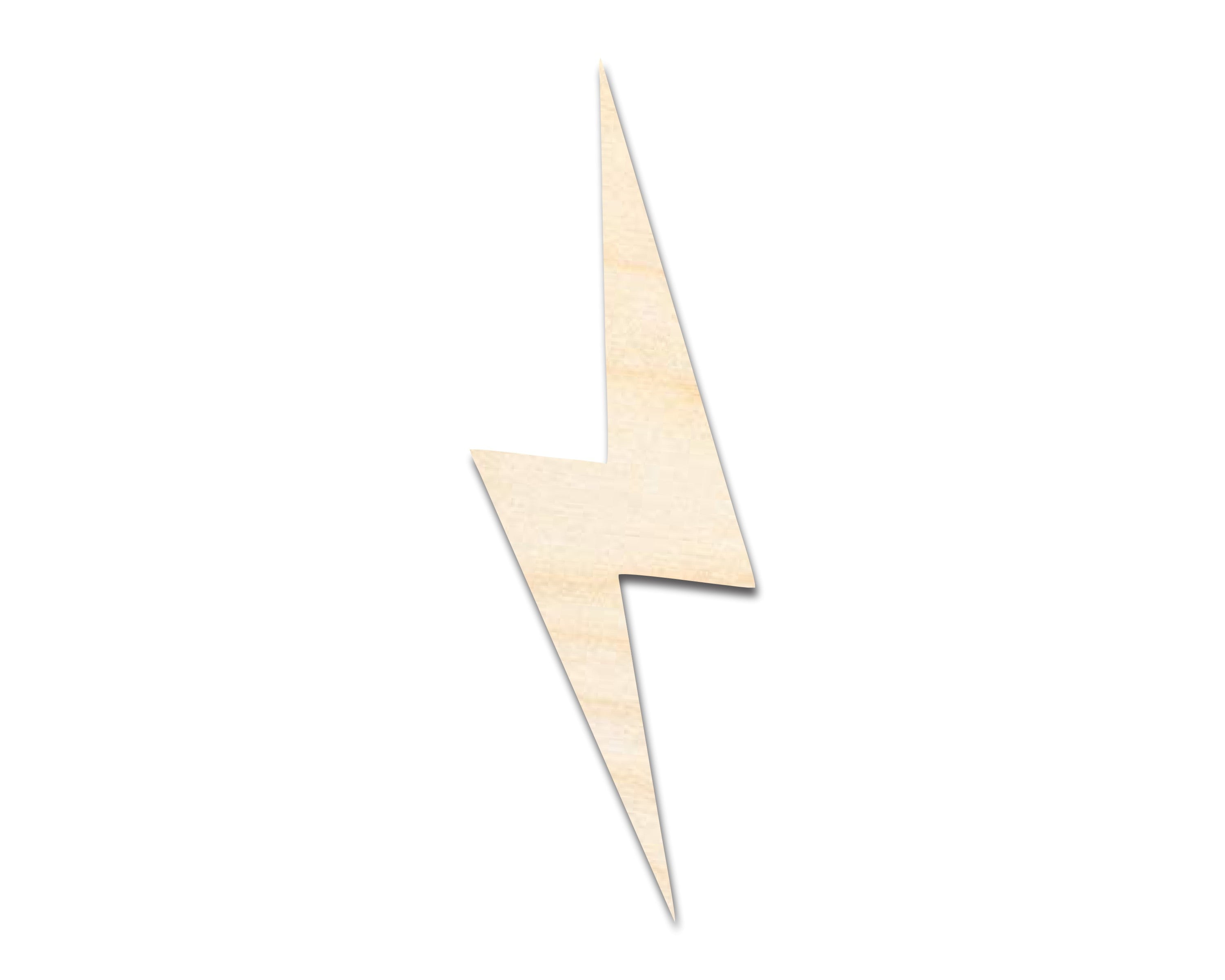 Unfinished Wood Lightning Bolt Shape | DIY Craft Cutout 16" / 1/8 ...
