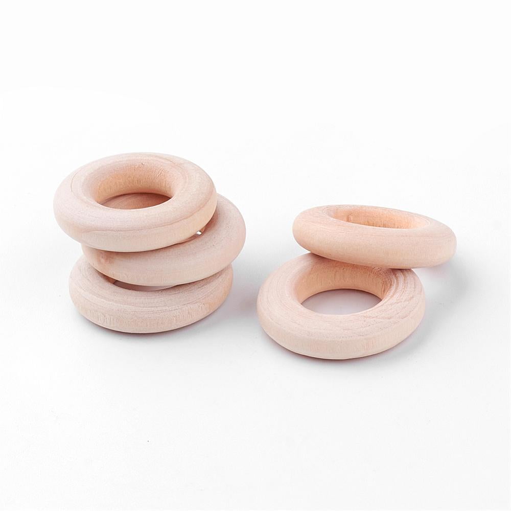 Unfinished Wood Linking Rings Natural Macrame Wooden Rings Ring ...