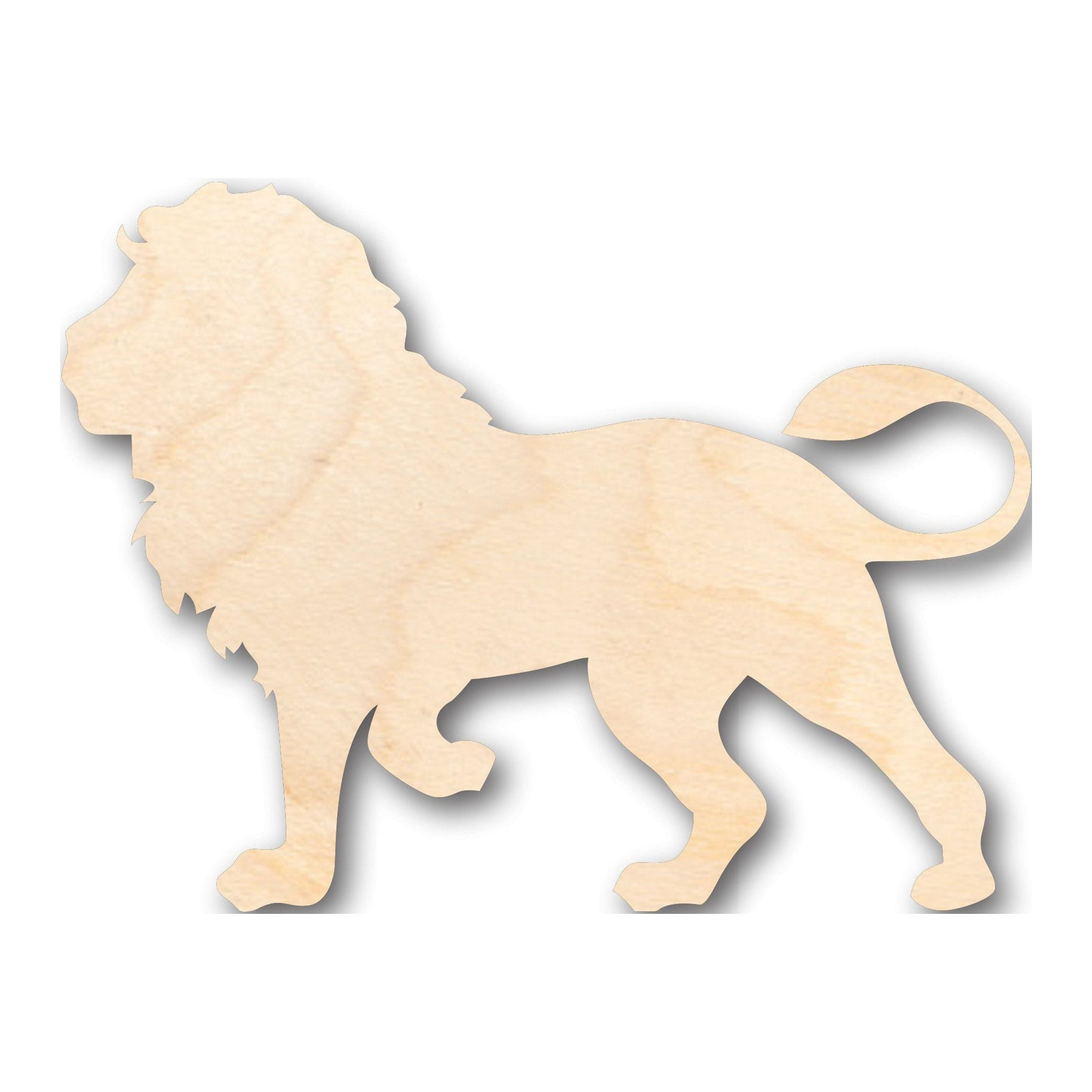 Unfinished Wood Lion Shape - Africa - Craft - up to 46" DIY 46" / 3/4 ...