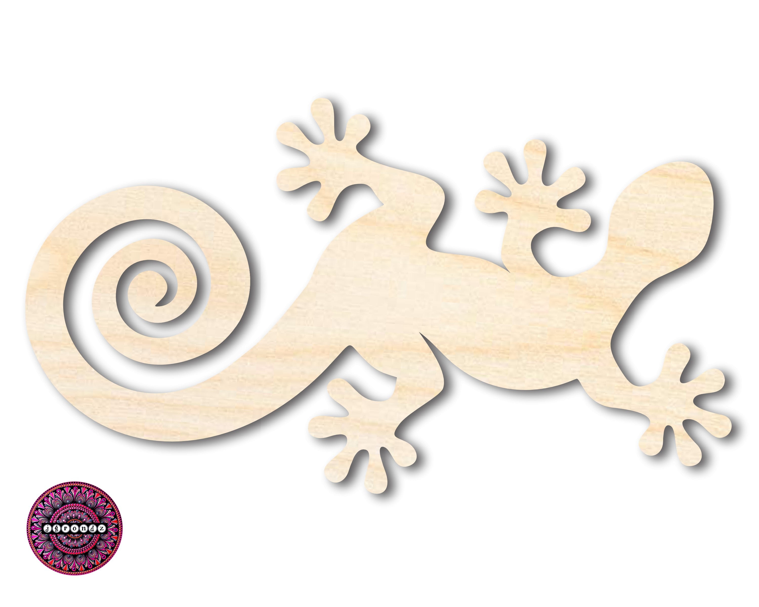 Unfinished Wood Lizard Shape | JGrondz | DIY Craft Cutout 4" / 1/4 ...