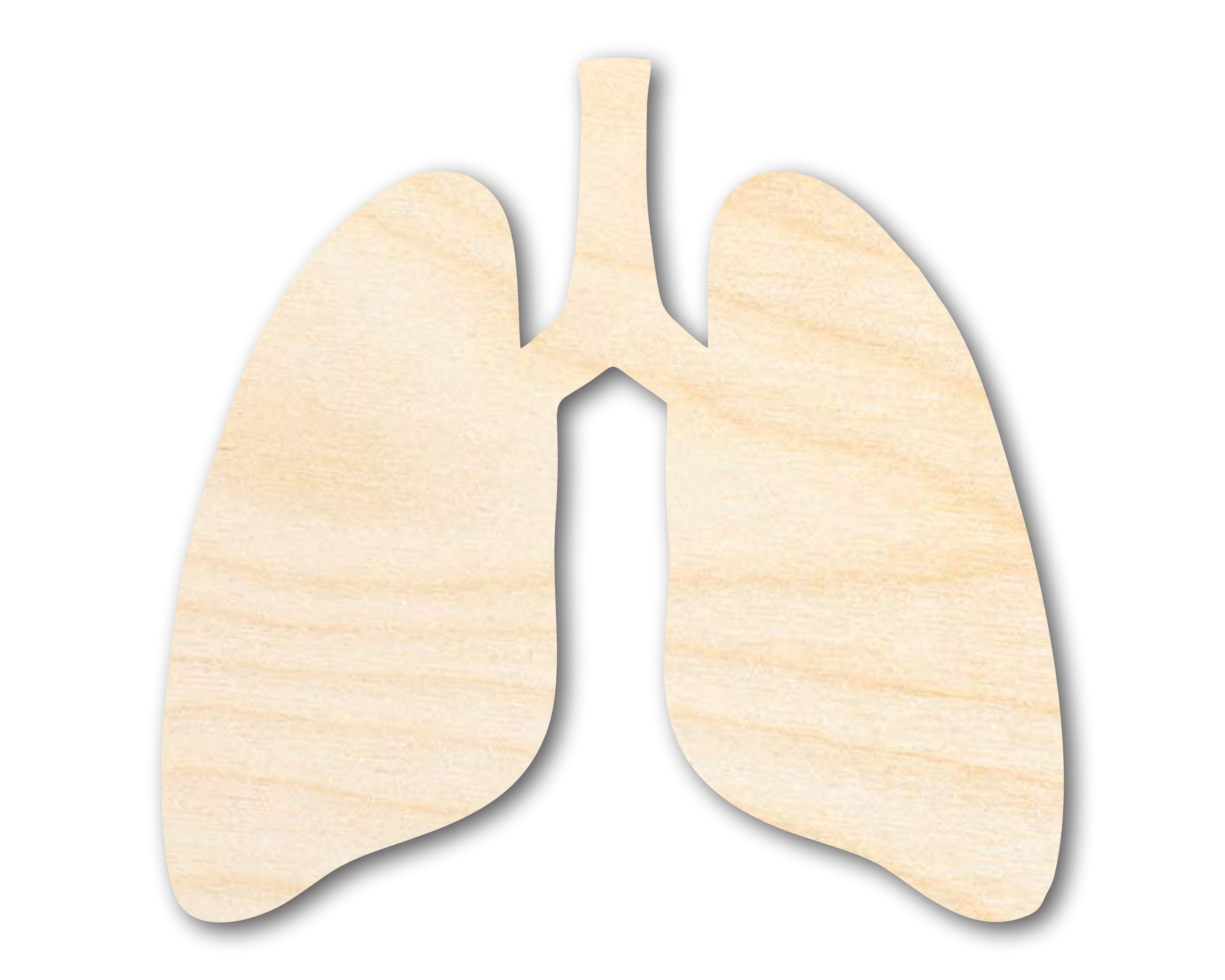 Unfinished Wood Lung Shape | DIY Craft Cutout 14" / 1/4" - Walmart.com
