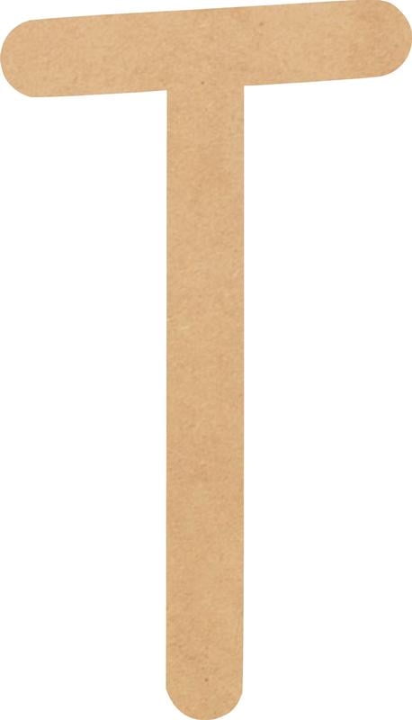 Unfinished Wood MDF 14'' Tall Daytime Letter T, Paintable Alphabet A-Z ...
