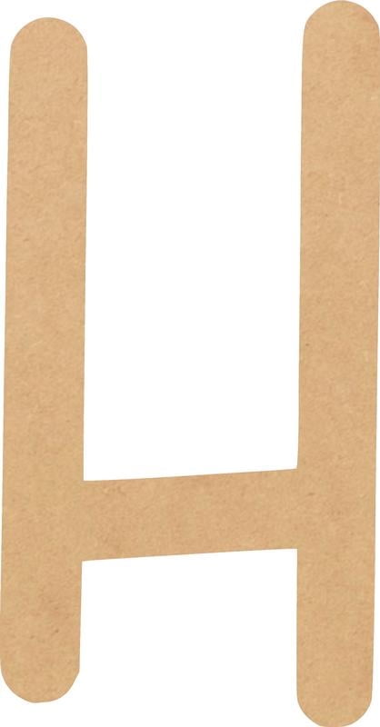 Unfinished Wood MDF 15'' Tall Daytime Letter H, Paintable Alphabet A-Z ...