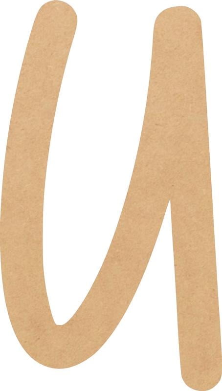 Unfinished Wood MDF 15'' Tall Daytime Letter U, Paintable Alphabet A-Z ...