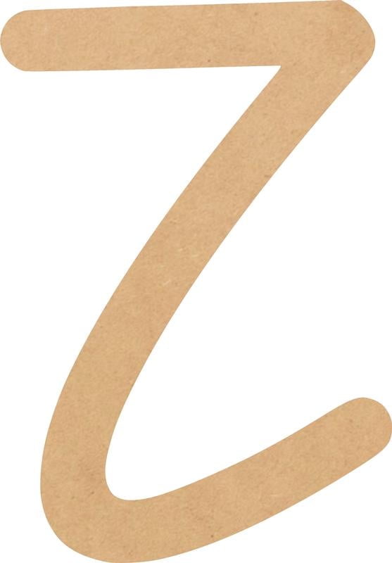 Unfinished Wood MDF 15'' Tall Daytime Letter Z, Paintable Alphabet A-Z ...